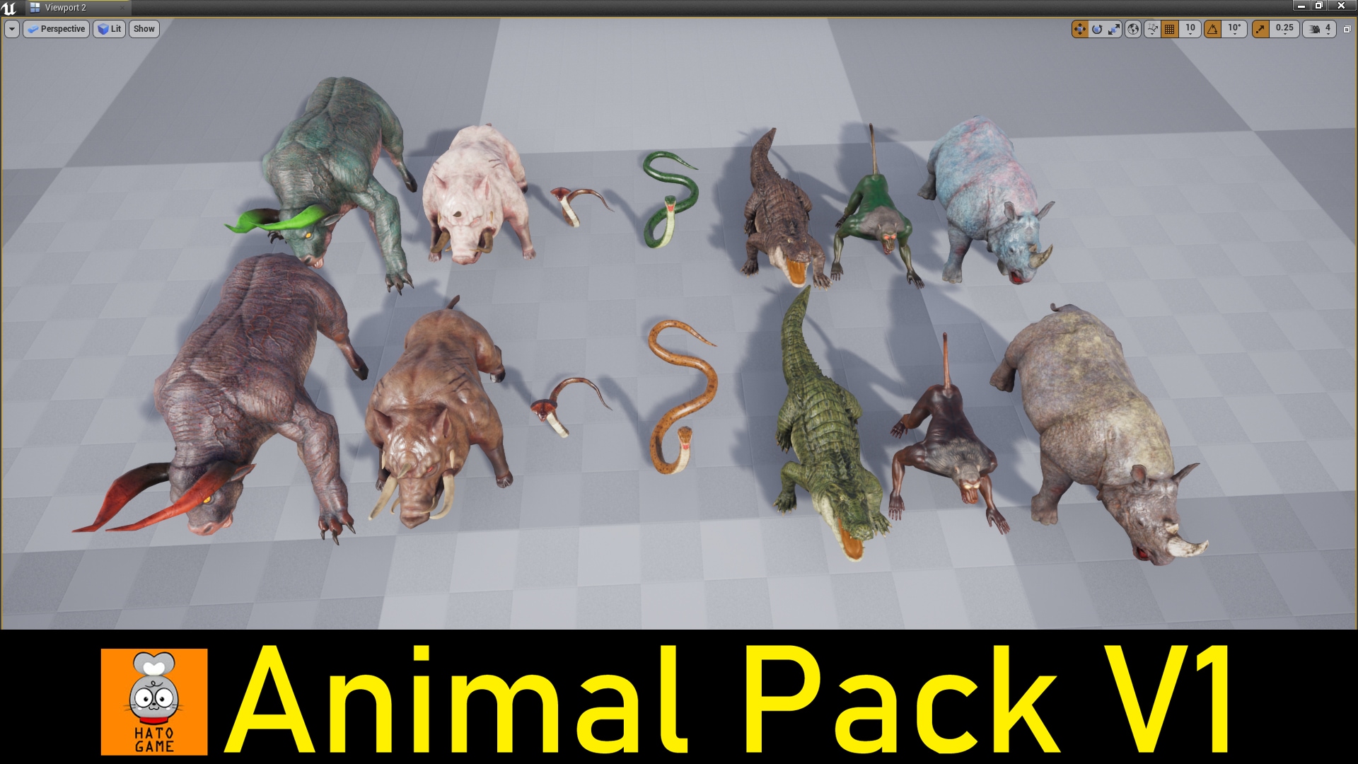 Monster : Animal Pack V1 in Characters - UE Marketplace
