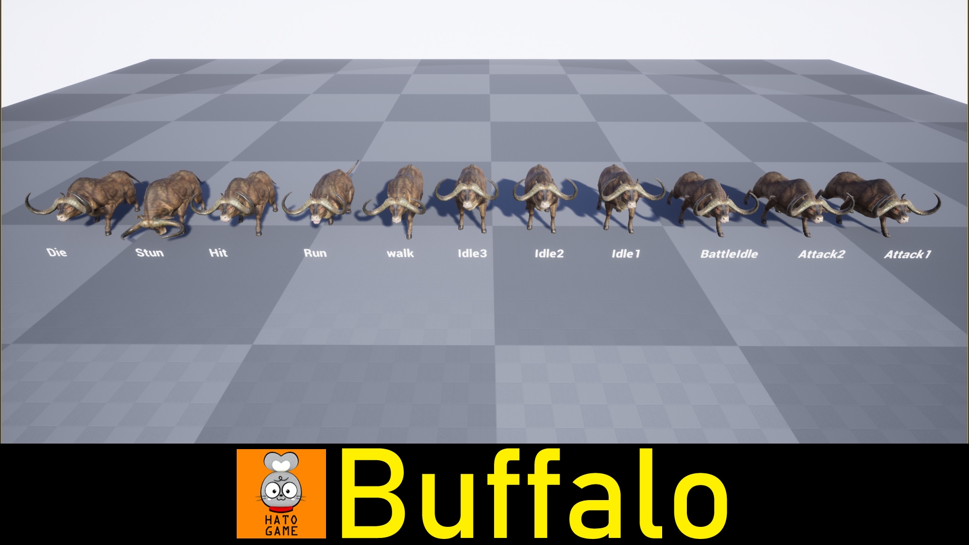 Monster : Buffalo in Characters - UE Marketplace
