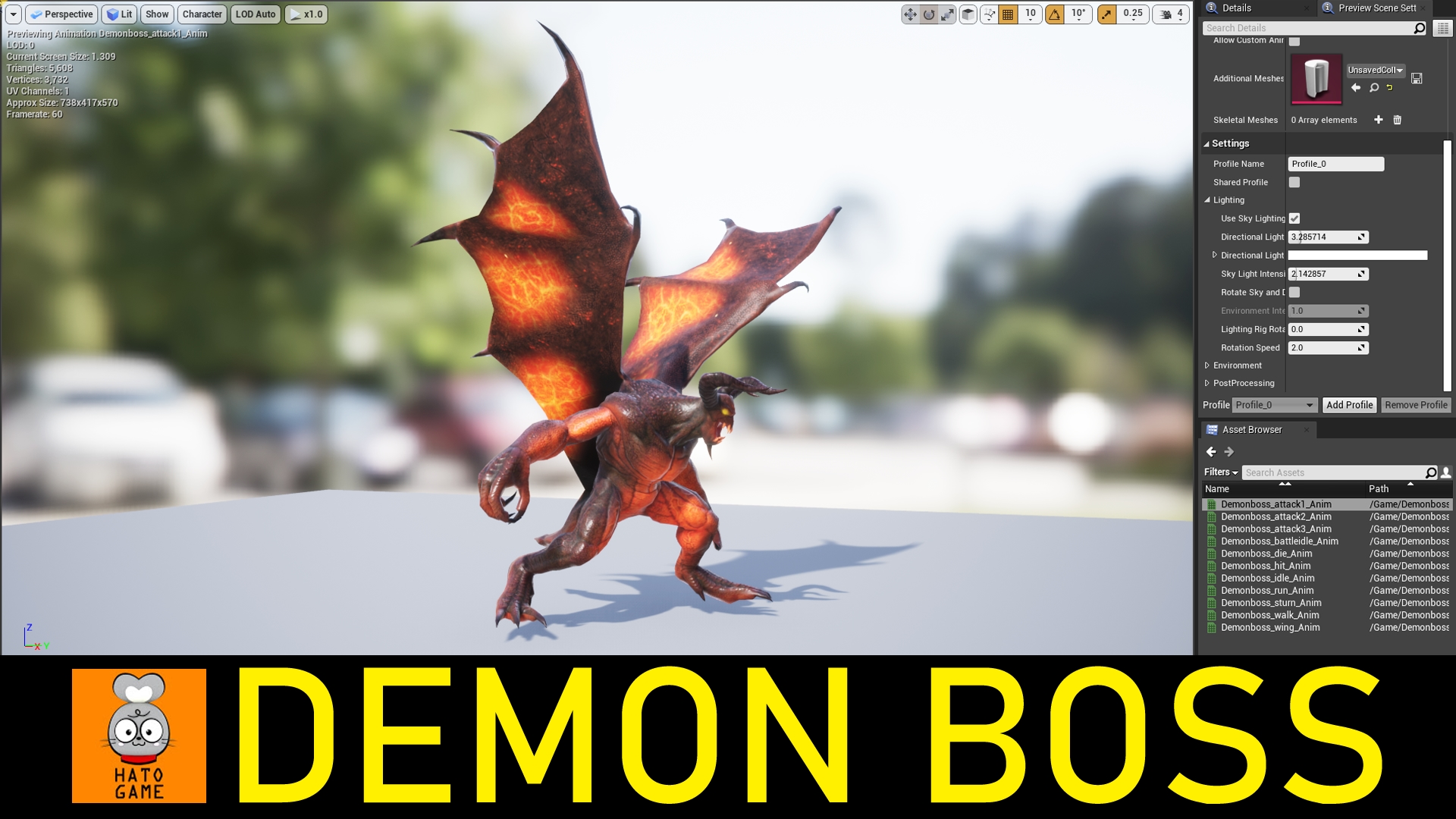 "Animated" Demon Boss in Characters - UE Marketplace