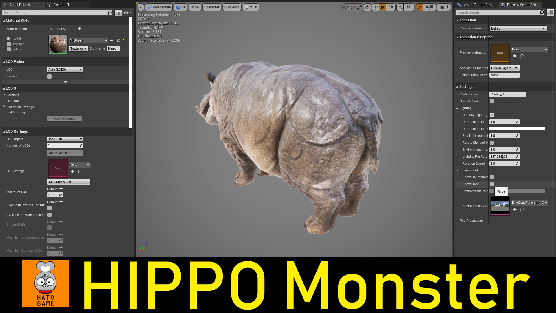Monster : Hippo in Characters - UE Marketplace