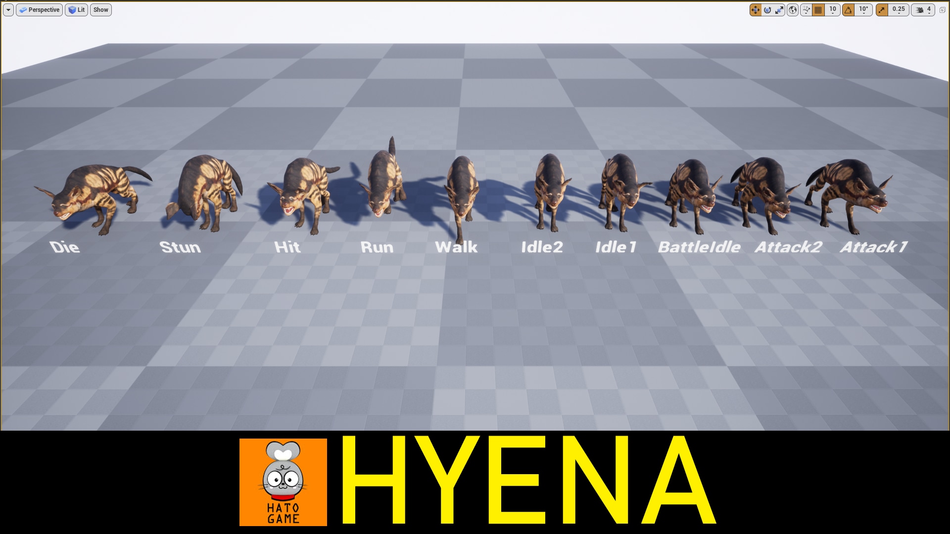 Monster : Hyena in Characters - UE Marketplace