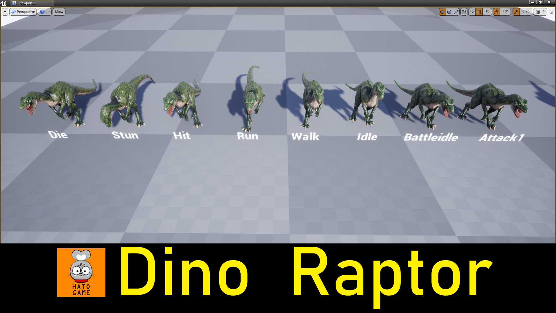 Monster : Raptor in Characters - UE Marketplace