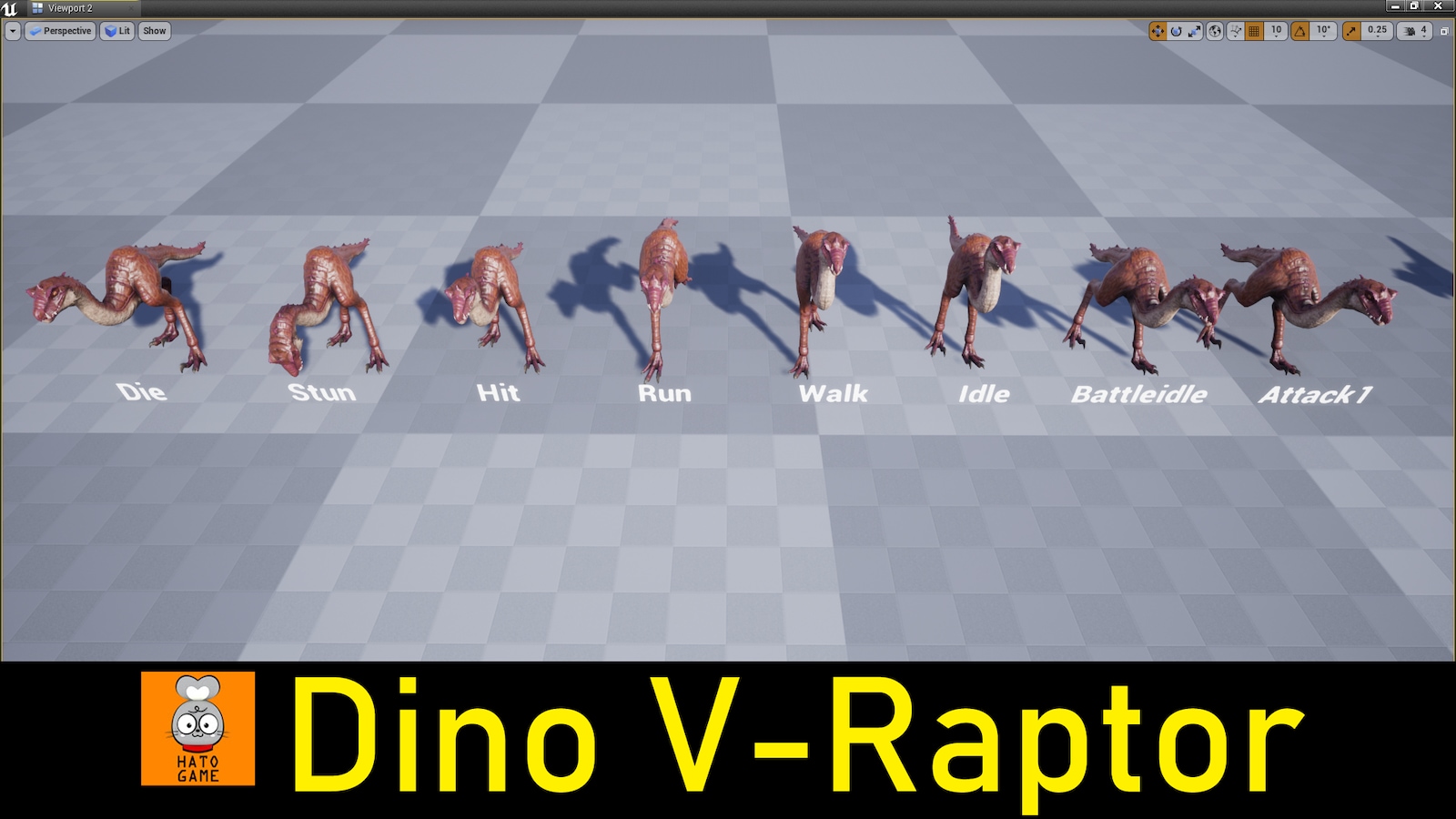 Monster : VRaptor in Characters - UE Marketplace