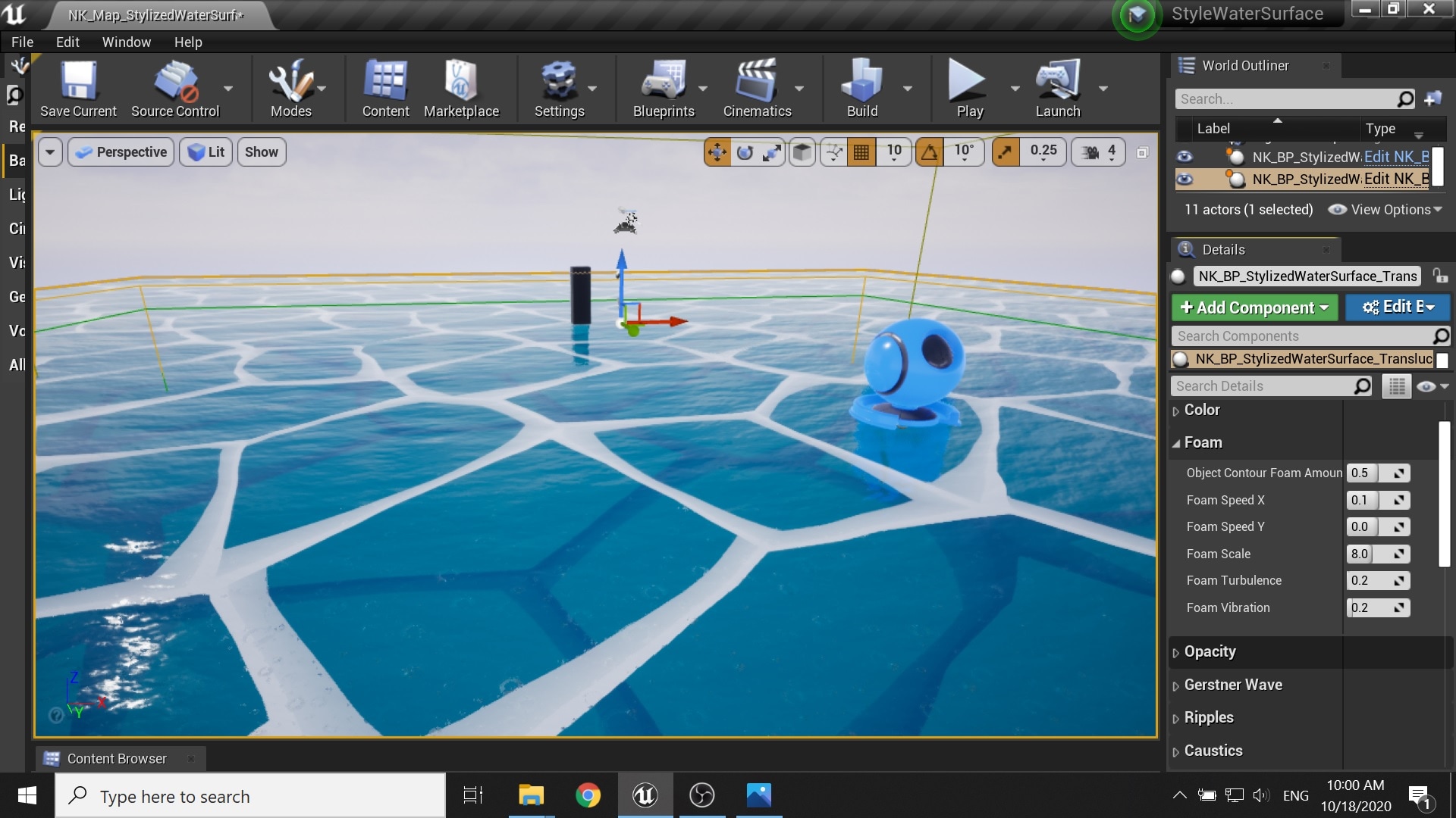 Stylized Water Surface in Materials - UE Marketplace