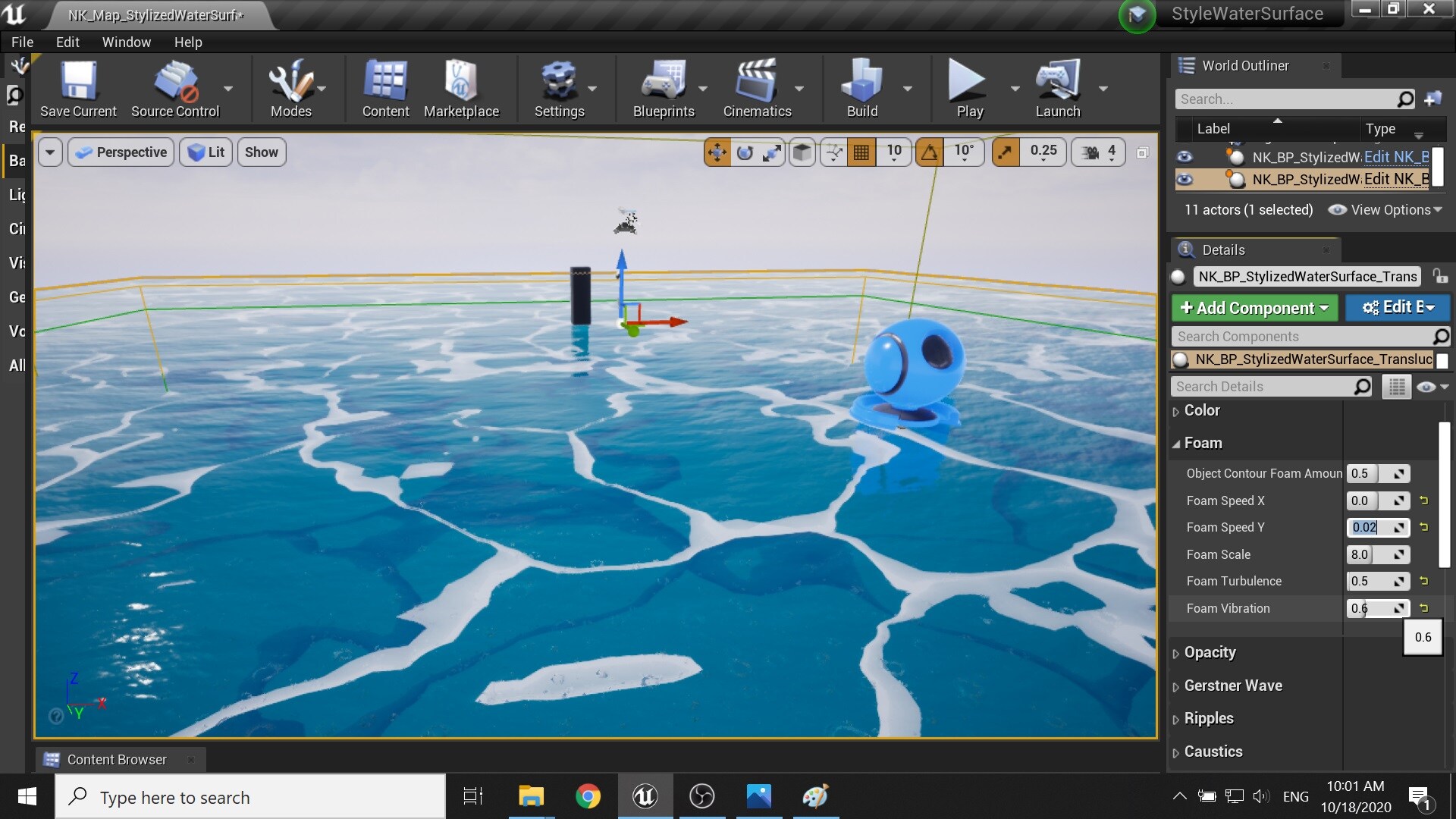 Stylized Water Surface in Materials - UE Marketplace