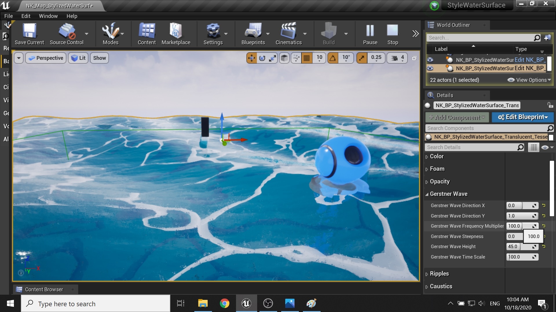 Stylized Water Surface in Materials - UE Marketplace