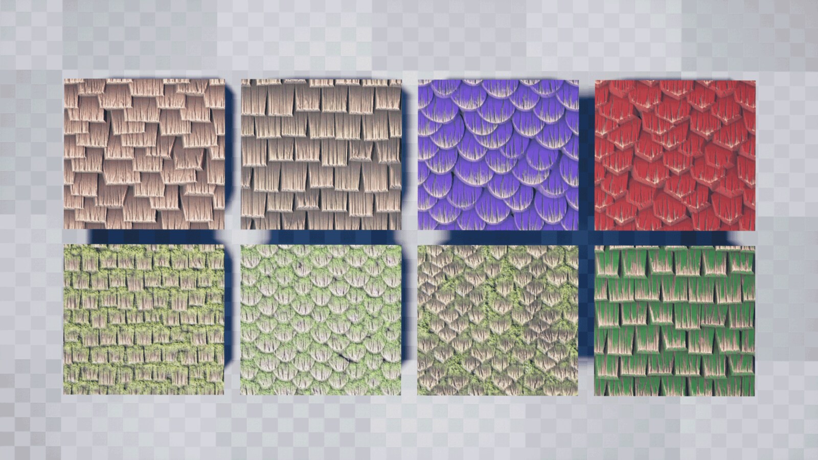 Stylized Wood Shingles Substance Pack in Materials - UE Marketplace