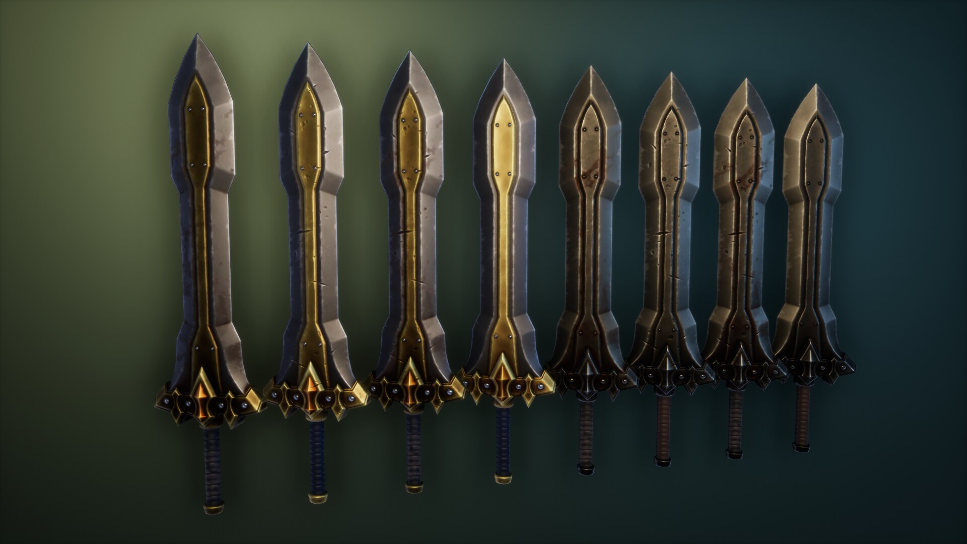 Stylized Knight's Weapons in Weapons - UE Marketplace