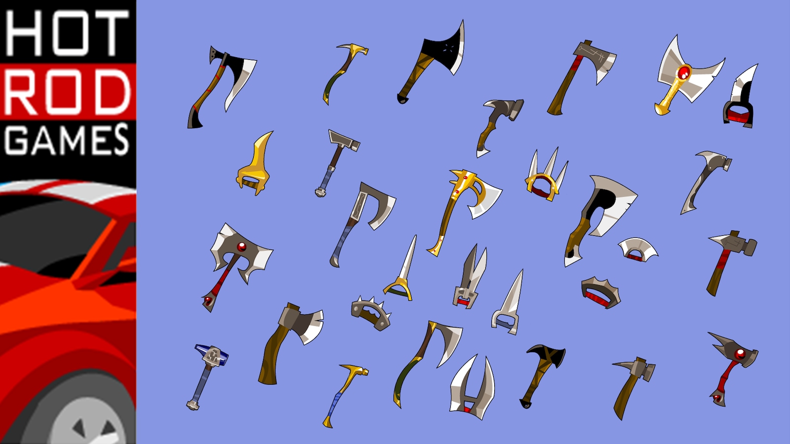 100 Weapons for 2D games in 2D Assets - UE Marketplace