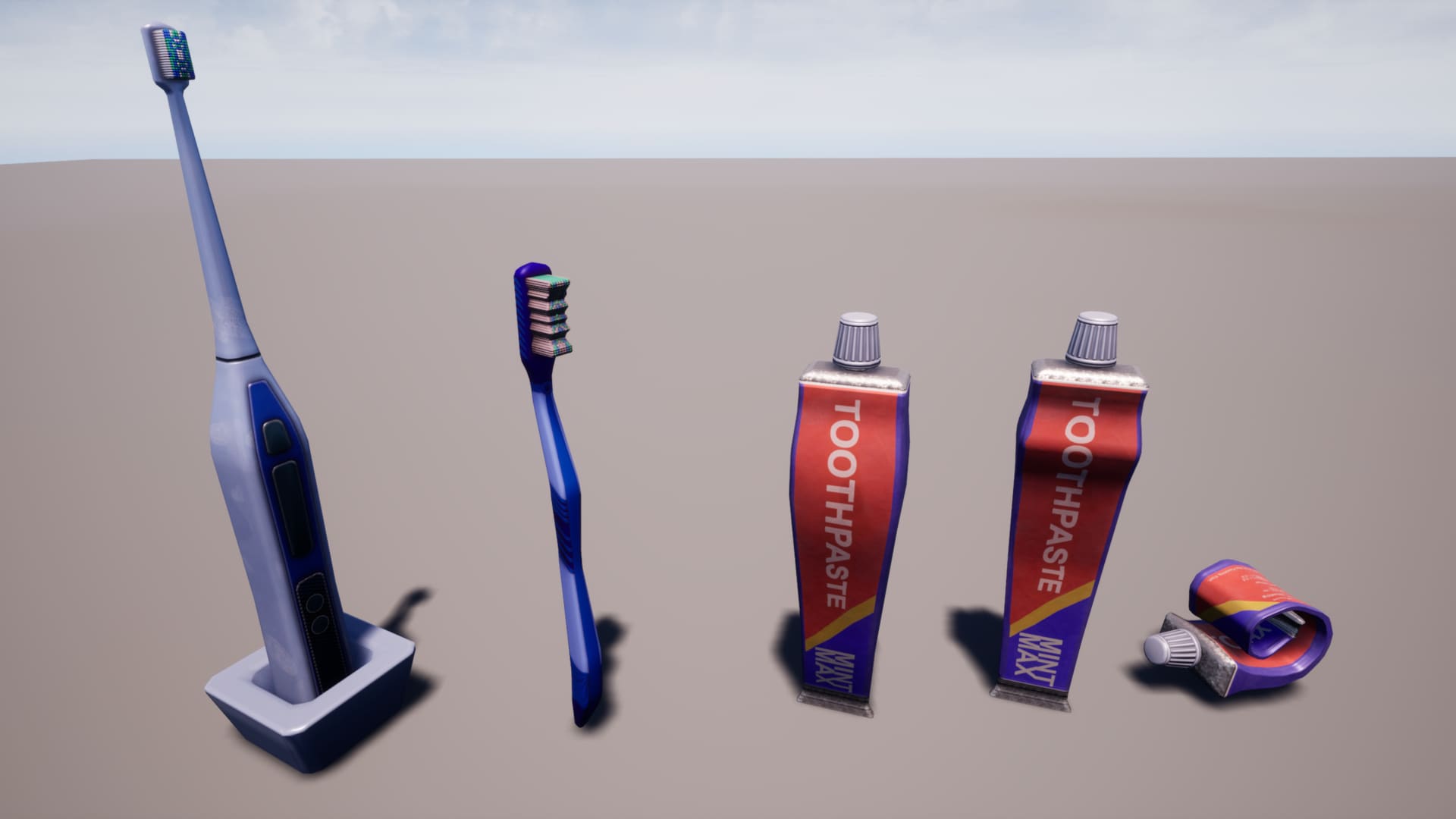 Bathroom Props - ToothCare Pack - Environment Assets - MouthWash ...