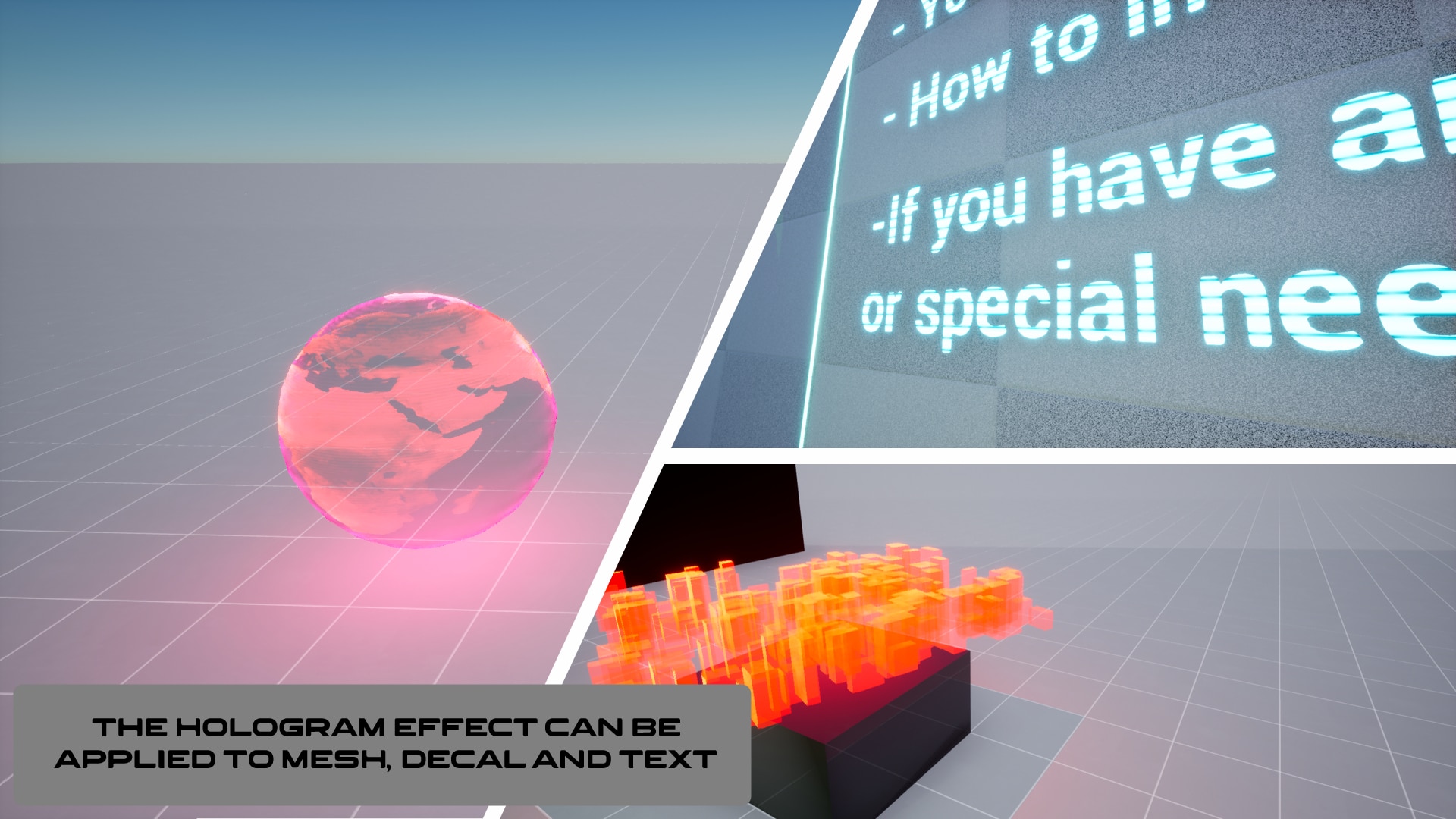 Hologram Material pack in Materials - UE Marketplace