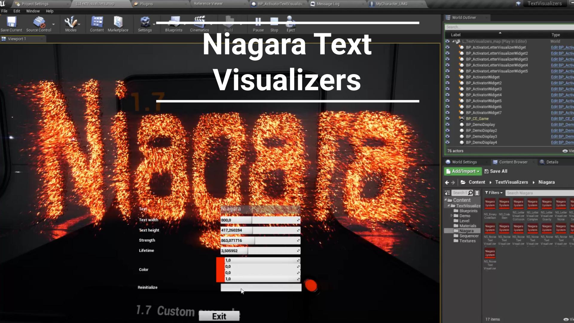 LEAKED GAME ASSETS - Niagara Text Visualizers
