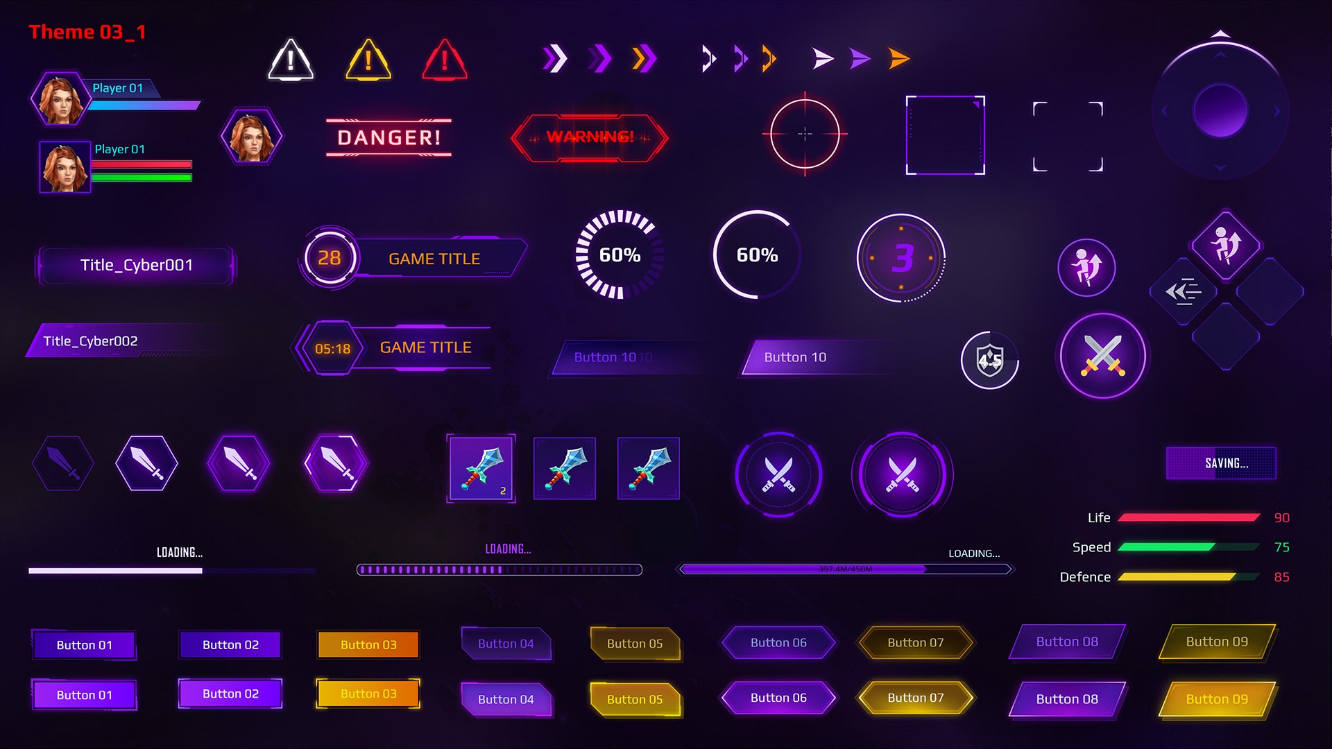 Sci-Fi Cyber UI Components in 2D Assets - UE Marketplace