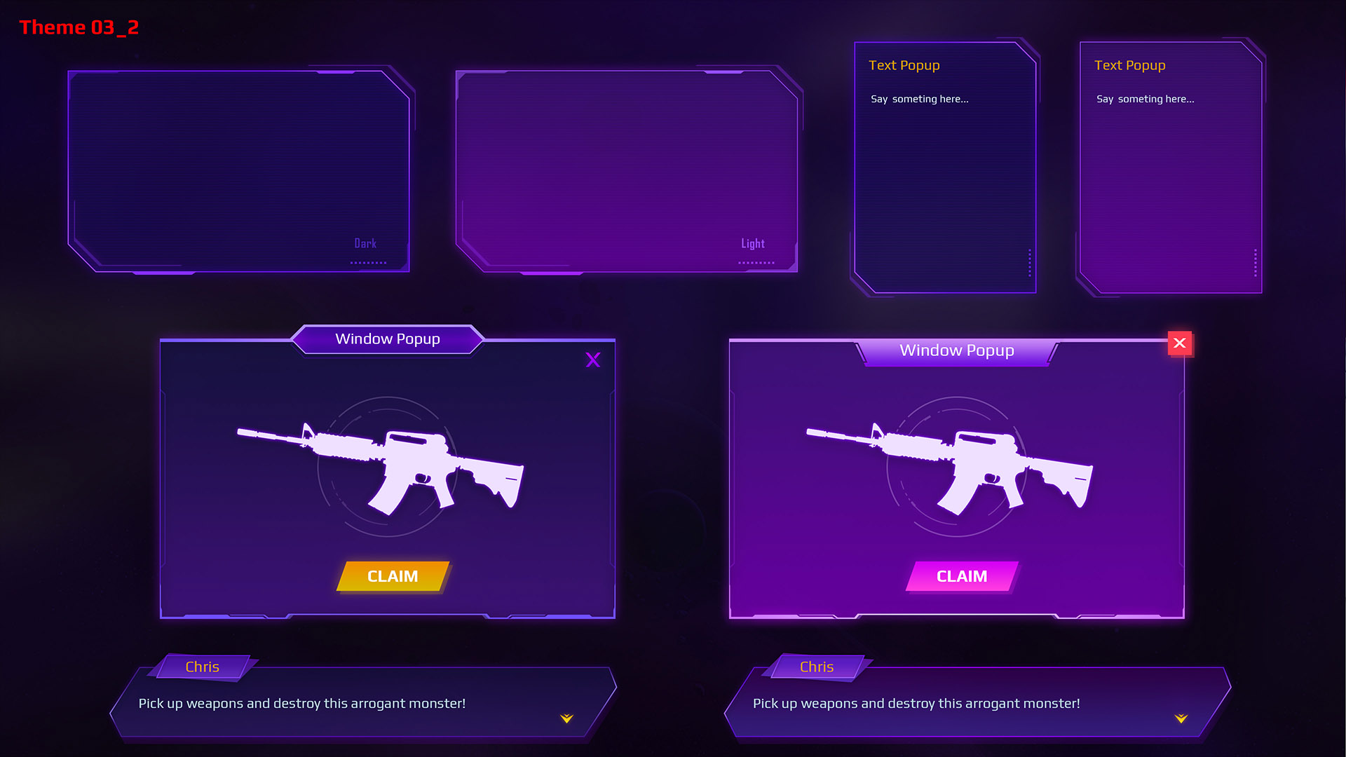 Sci-Fi Cyber UI Components