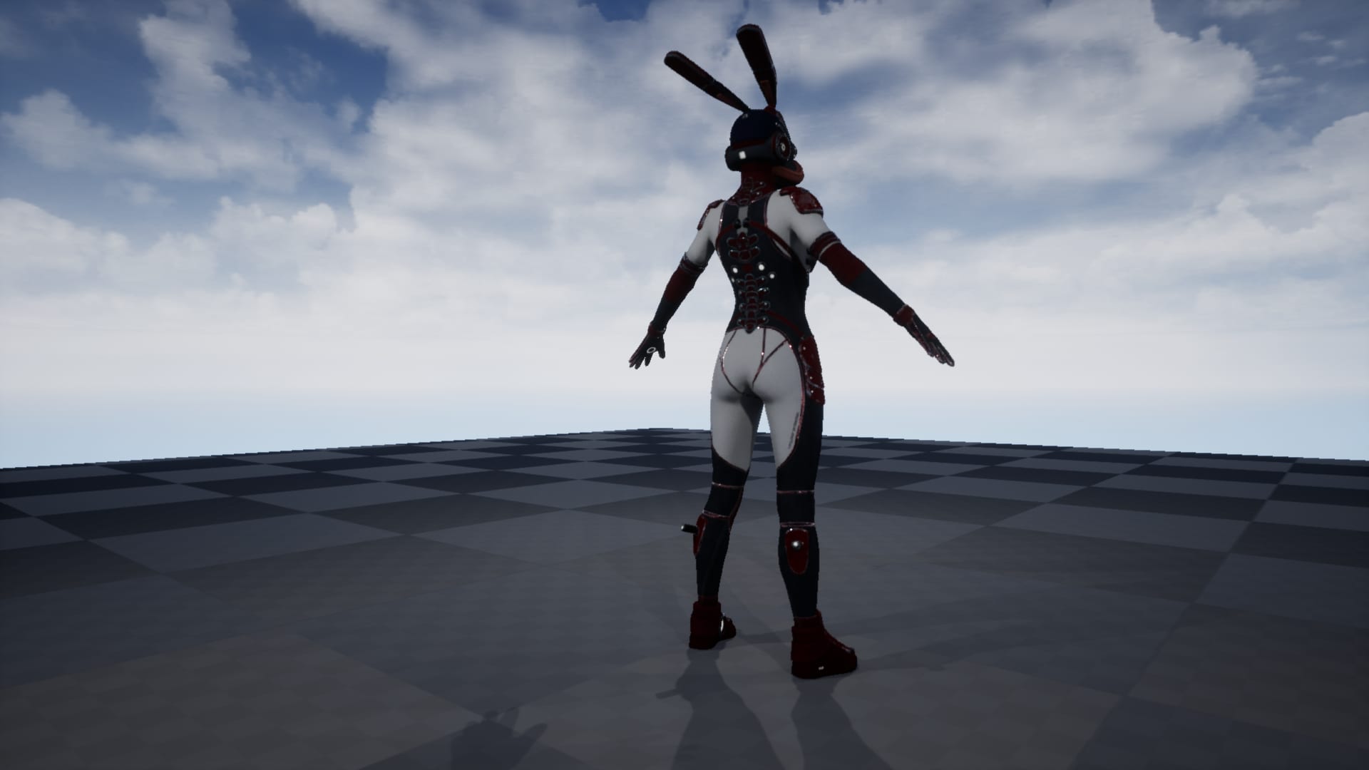 A woman in a Sci Fi rabbit costume in Characters - UE Marketplace