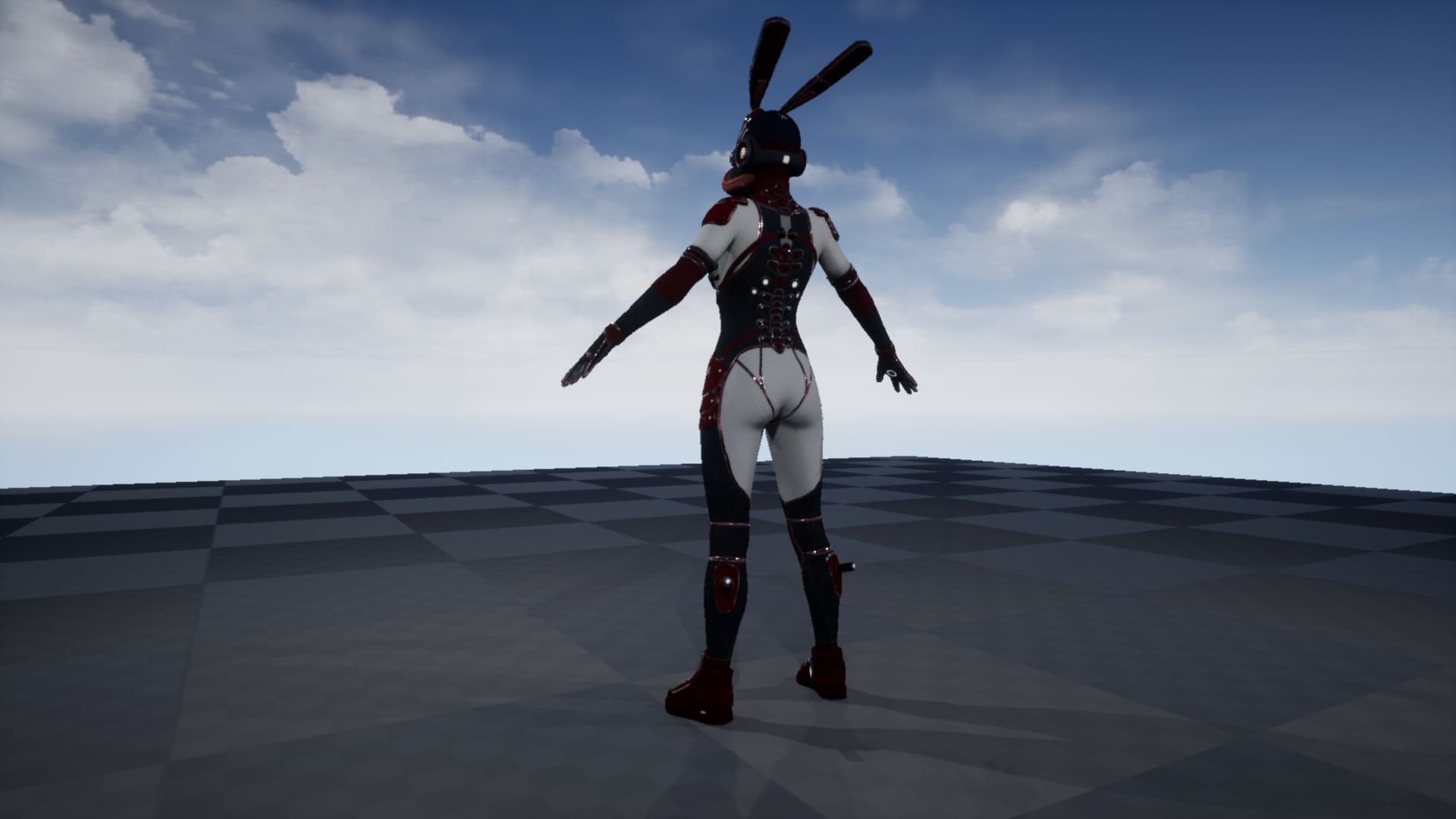 A woman in a Sci Fi rabbit costume in Characters - UE Marketplace