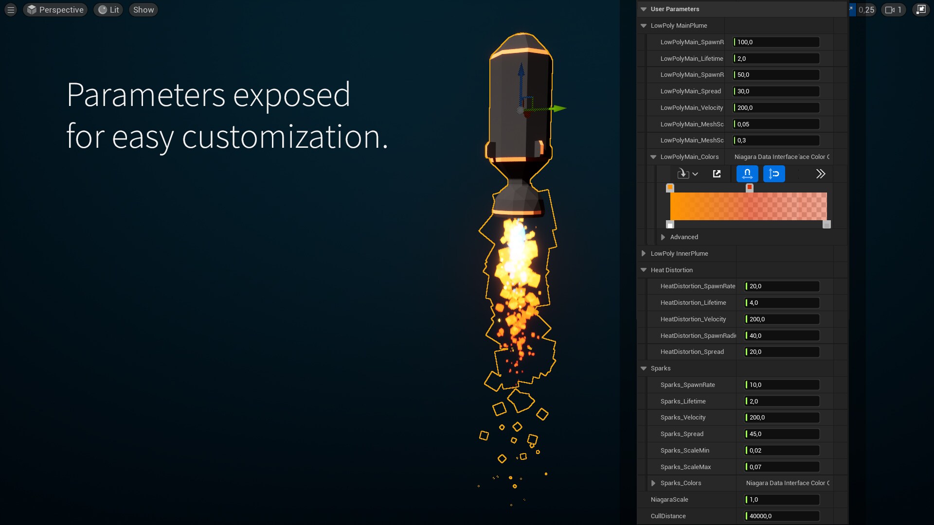 Thruster Vfx In Visual Effects Ue Marketplace 
