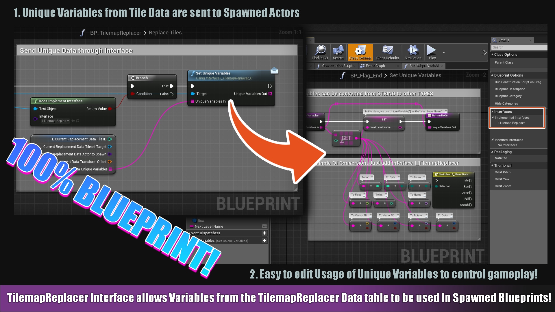 Paper 2d Tile Replacer And Sidescroller Template In Blueprints Ue Marketplace