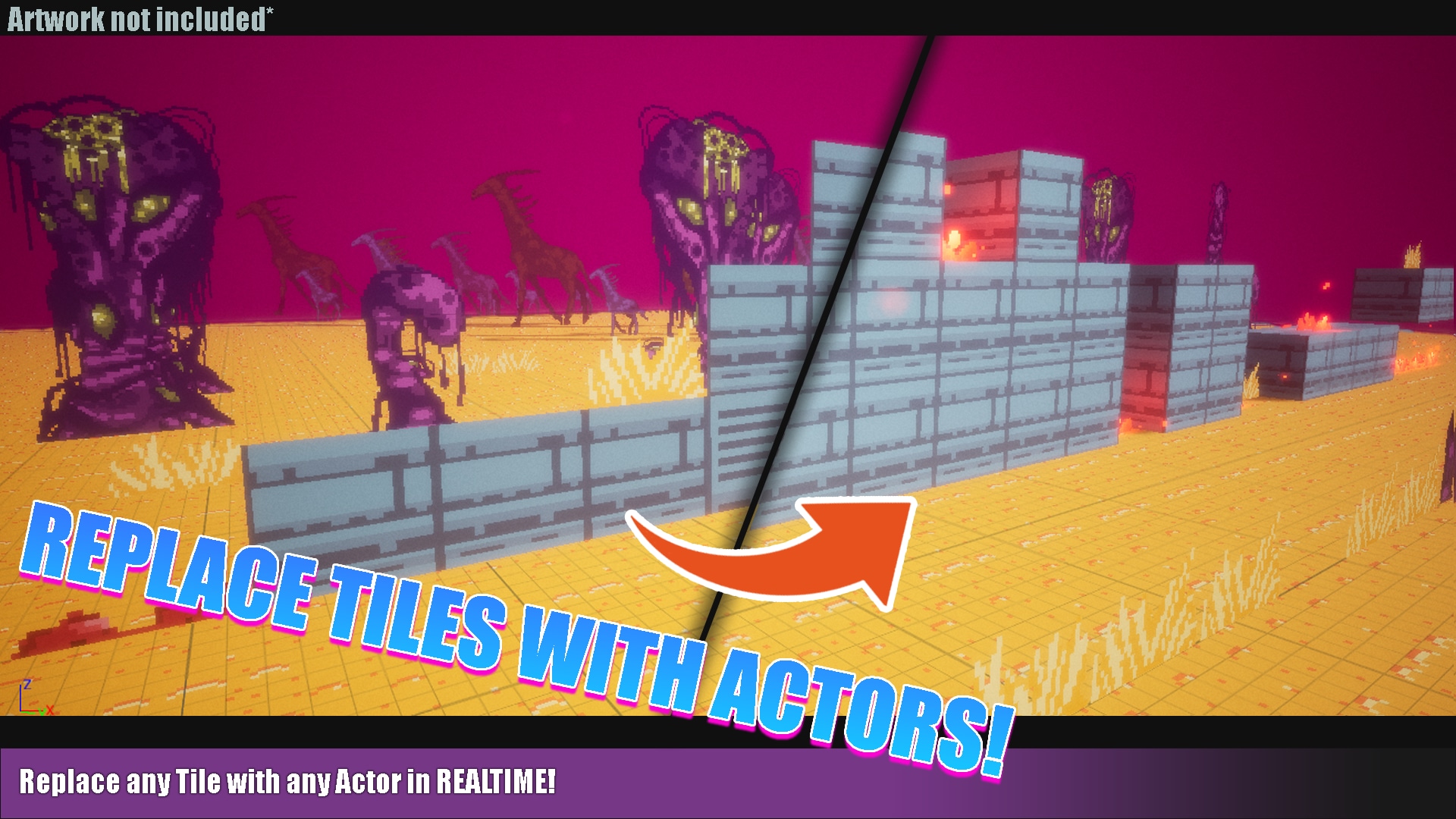 Paper 2d Tile Replacer And Sidescroller Template In Blueprints Ue Marketplace