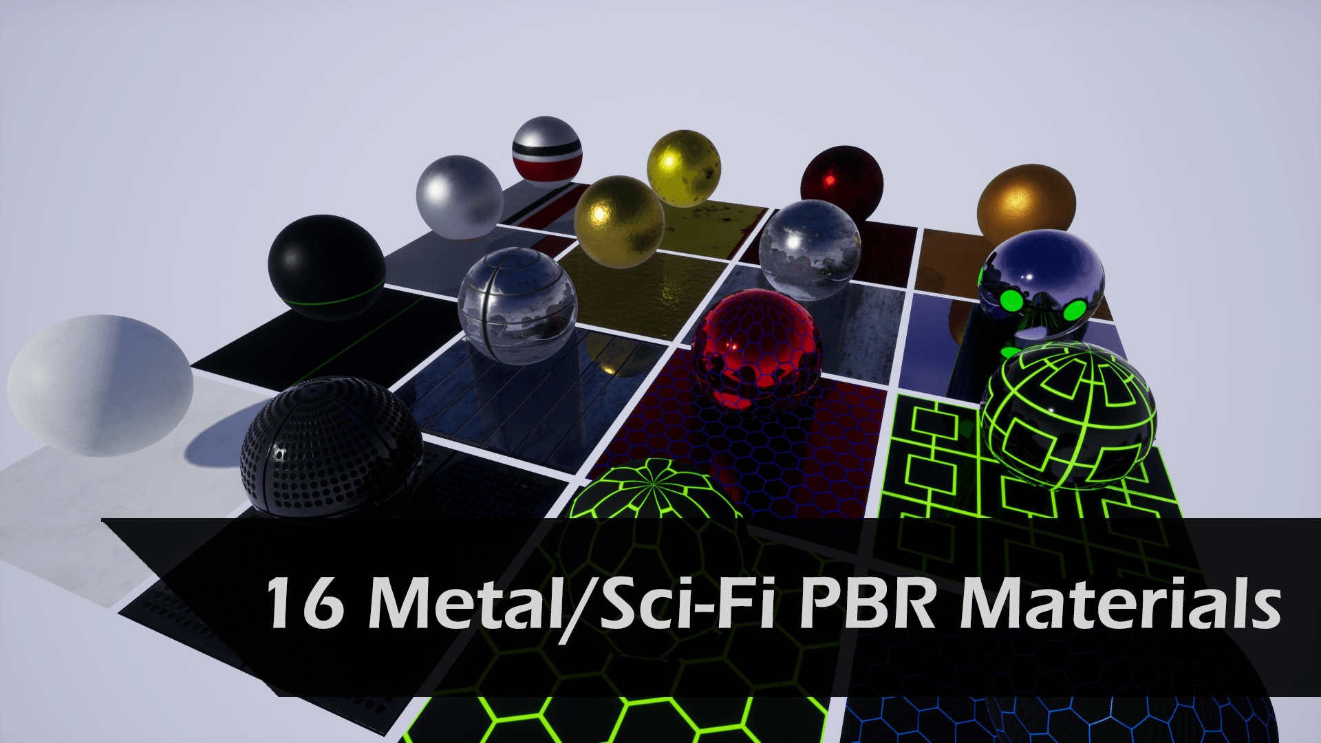 Metal & Sci-Fi PBR Material Pack in Materials - UE Marketplace