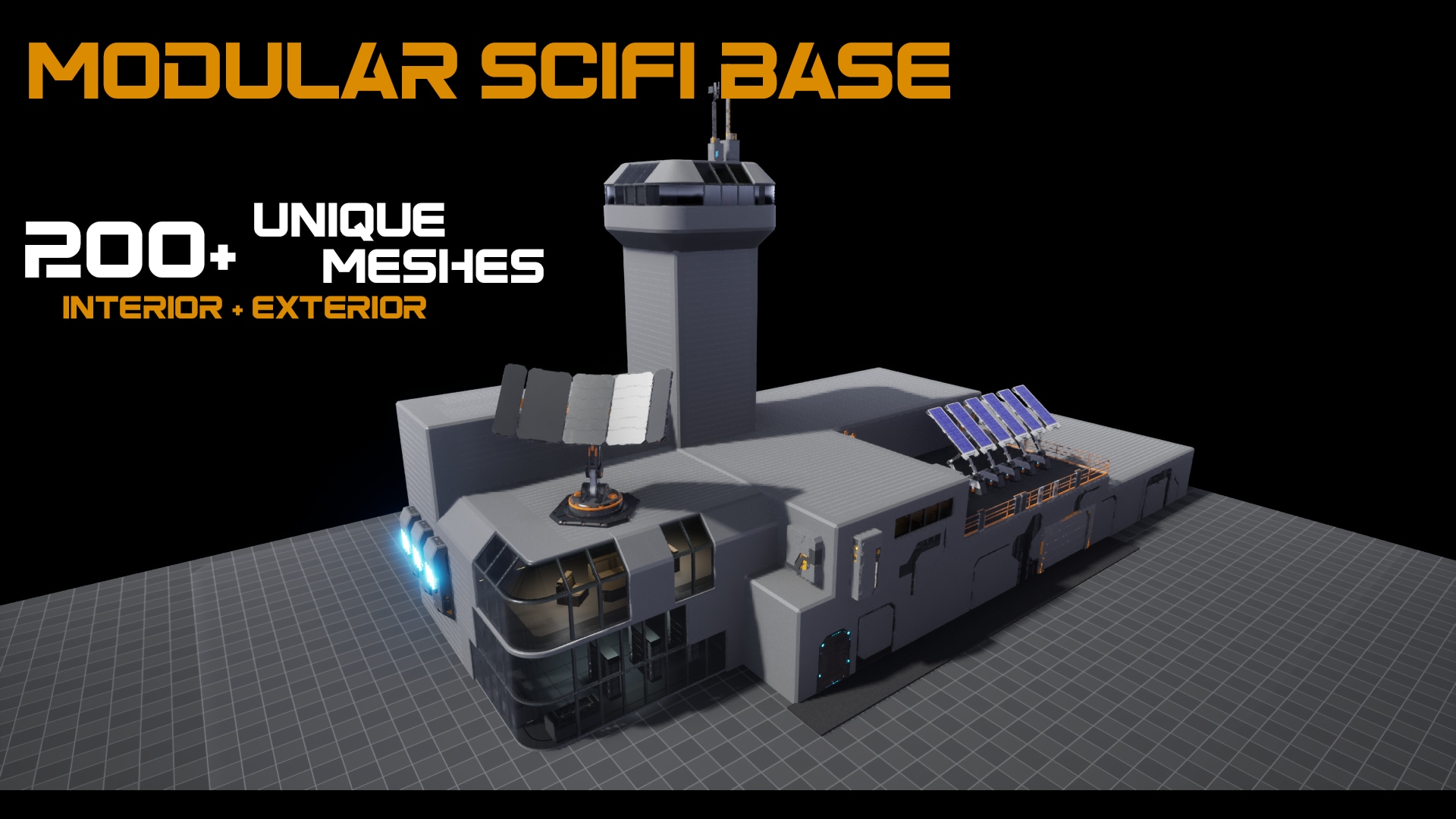 Modular Sci-Fi Customizable Base in Environments - UE Marketplace