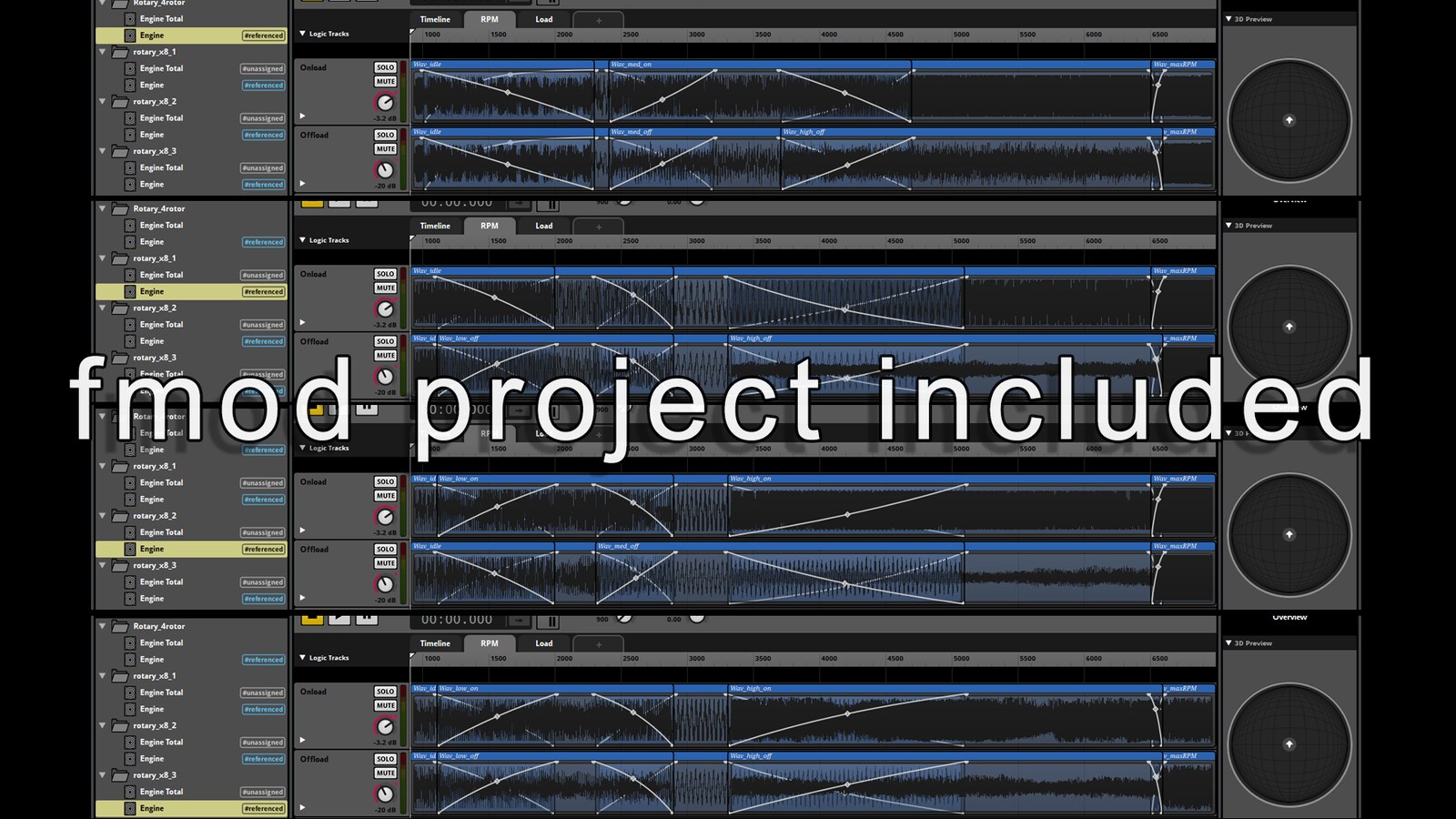 Rotary-Wankel Engine Sound Packs in Sound Effects - UE Marketplace