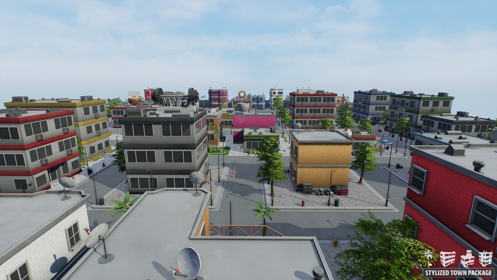 Stylized Town Package in Environments - UE Marketplace