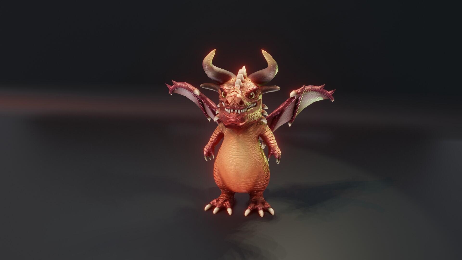 在角色创建的Dragons Pack: Black Dragon & Gold Dragon & Crystal Dragon 3D ...