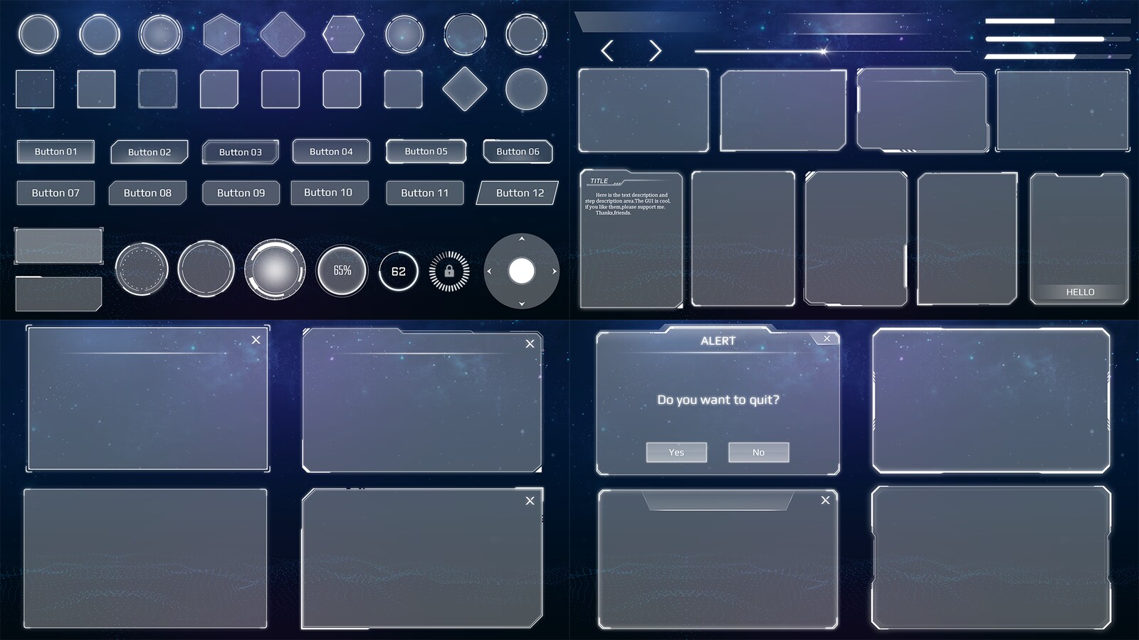 SCI-FI UI Pack_V1 Pro, 카테고리 2D 애셋 - UE 마켓플레이스