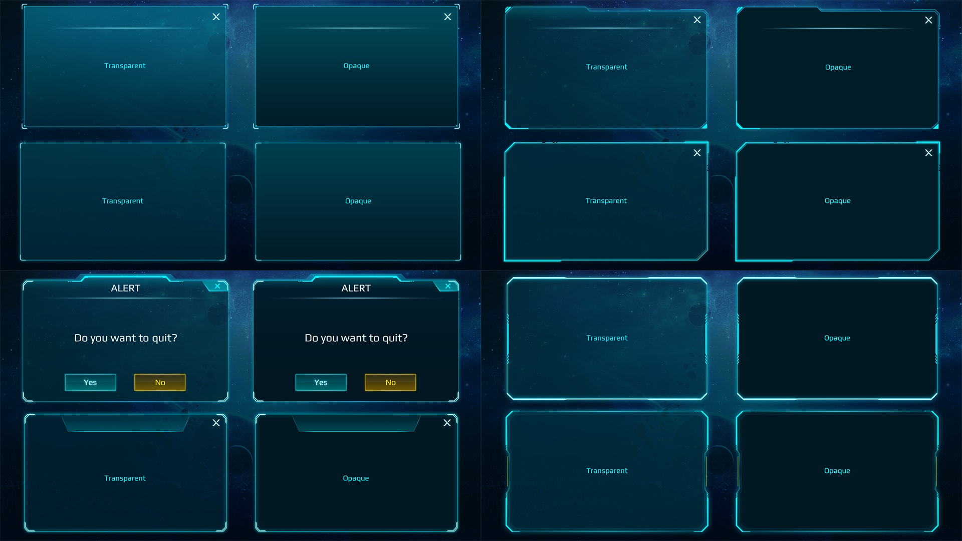 SCI-FI UI Pro_Cyan Theme in 2D Assets - UE Marketplace