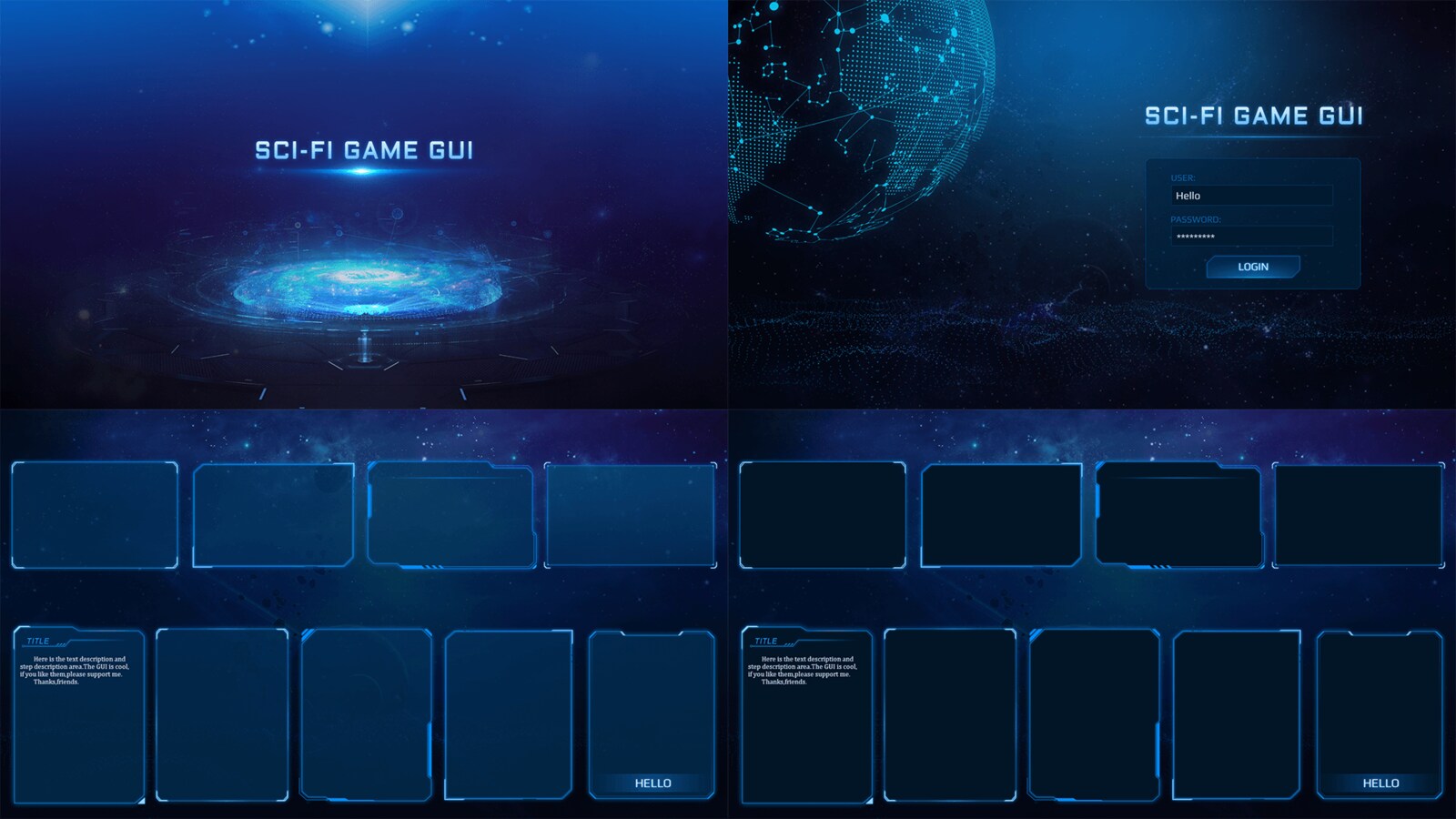 SCI-FI UI Pack_V1 Pro in 2D Assets - UE Marketplace