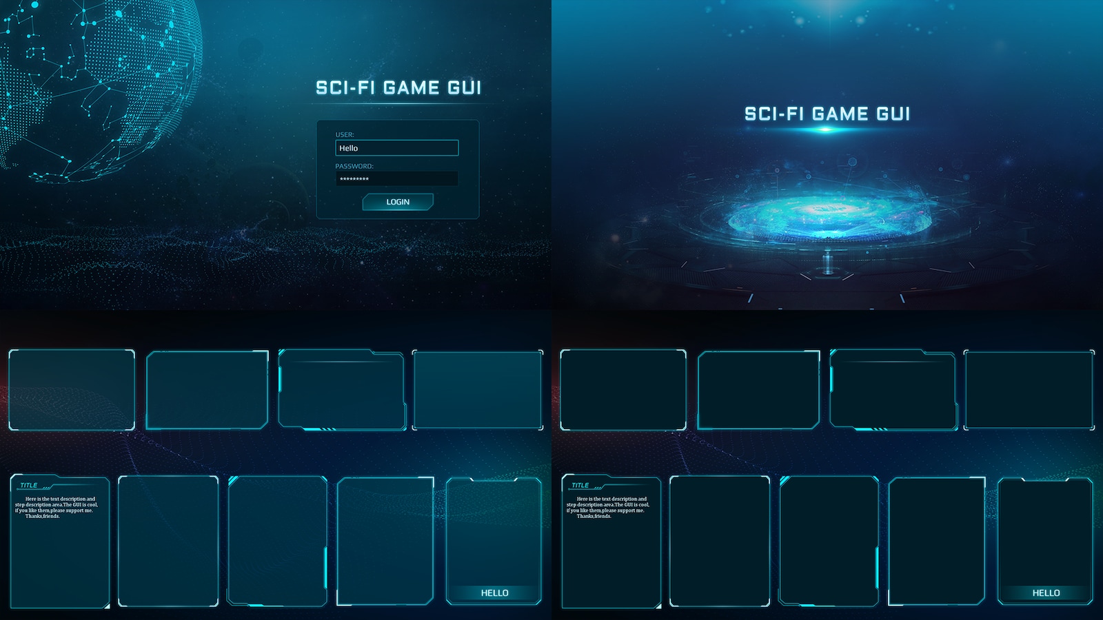 SCI-FI UI Pack_V2 Pro in 2D Assets - UE Marketplace