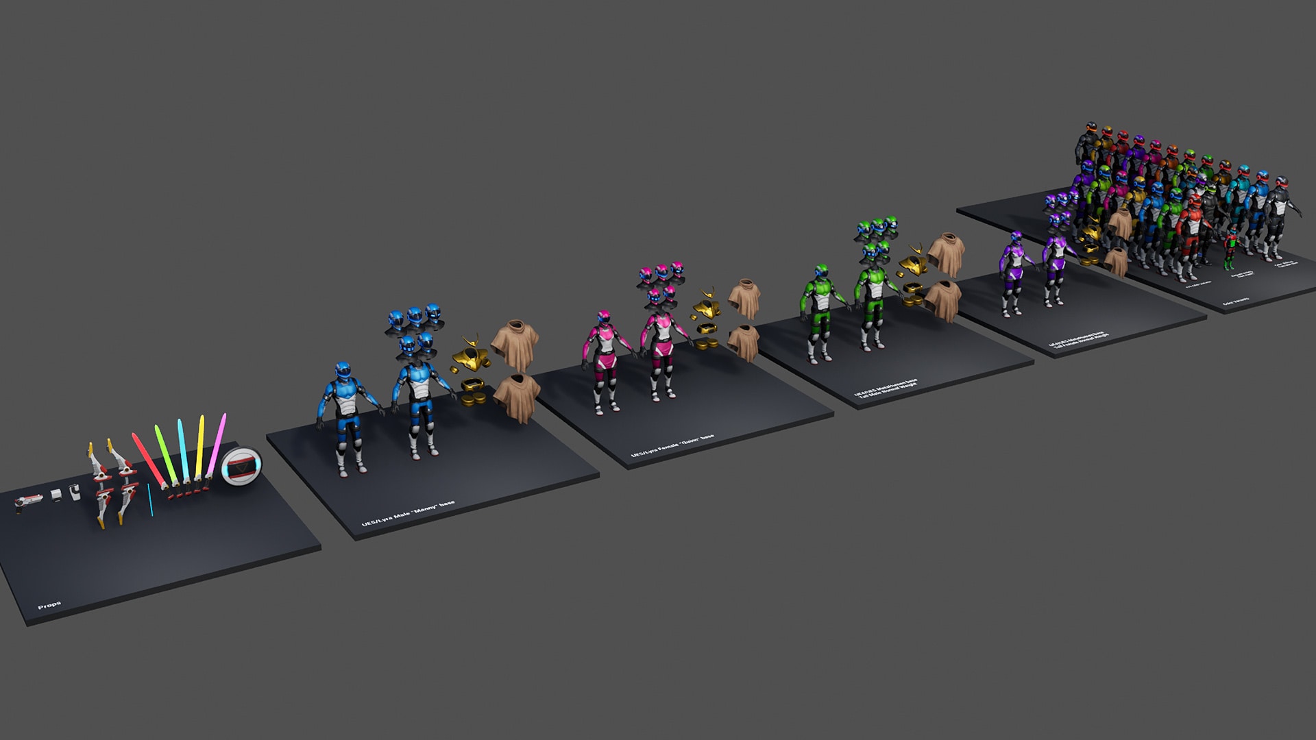 Tokusatsu outfit for Manny & Quinn and MetaHumans in Characters - UE ...