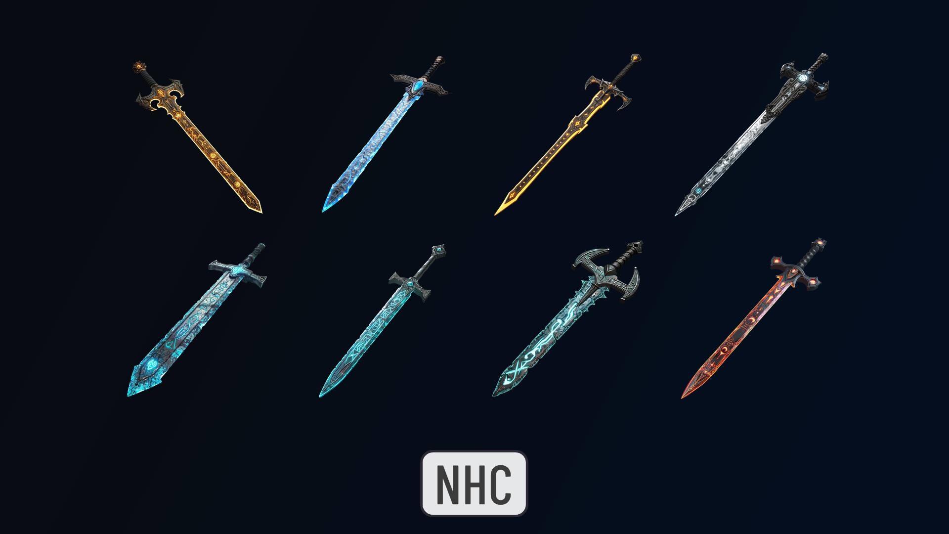 Nhc Fantasy Runic Swords In 2d Assets Ue Marketplace