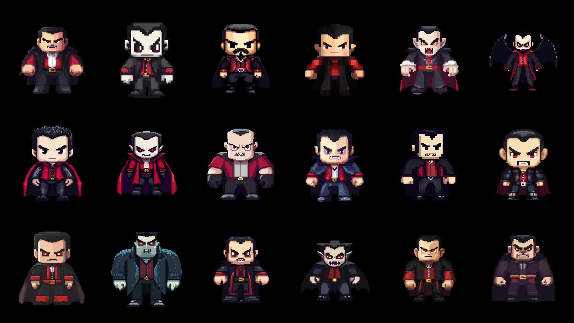 Pixel Vampire Characters in 2D Assets - UE Marketplace