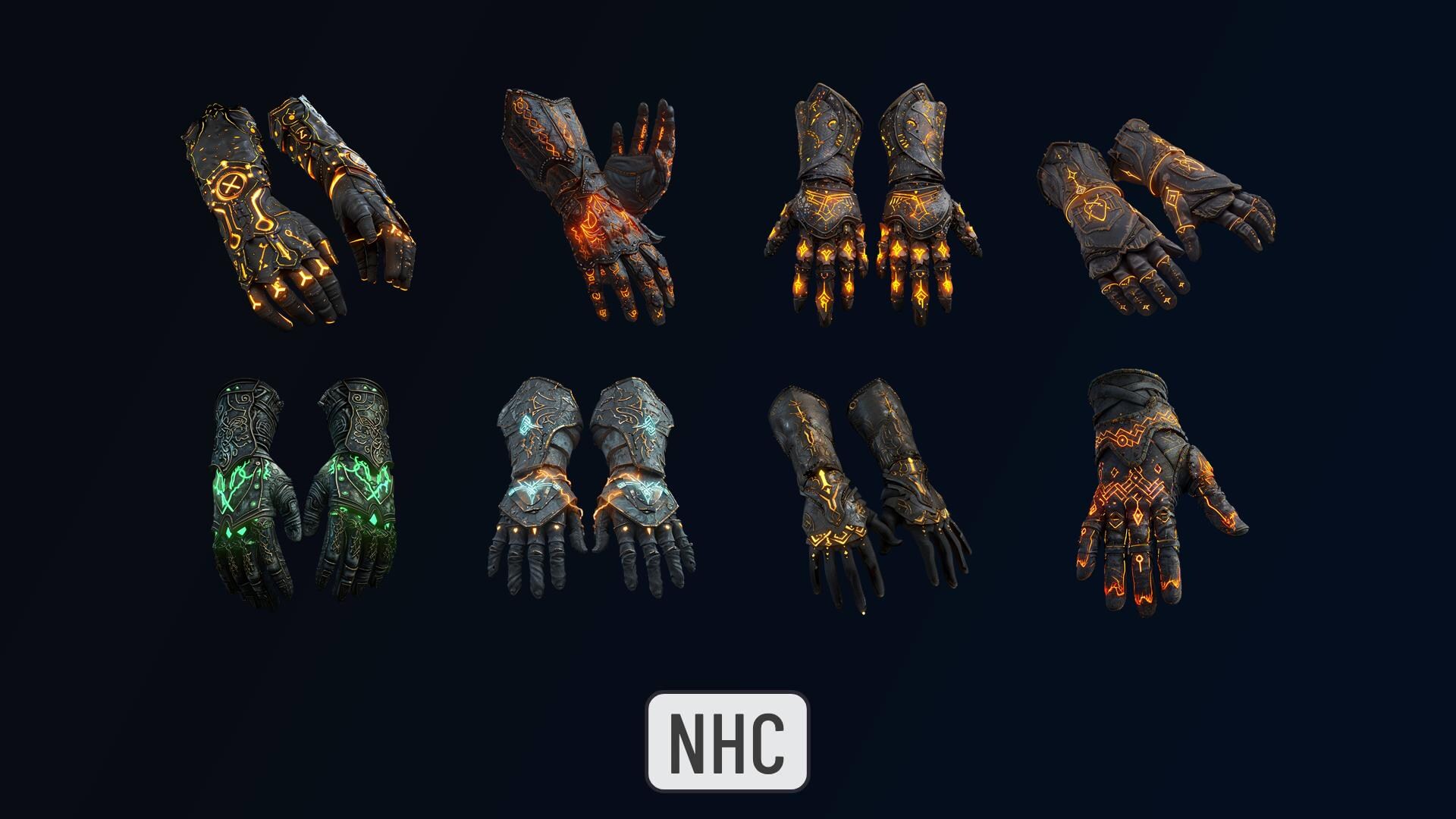 Nhc Fantasy Runic Gloves In 2d Assets Ue Marketplace