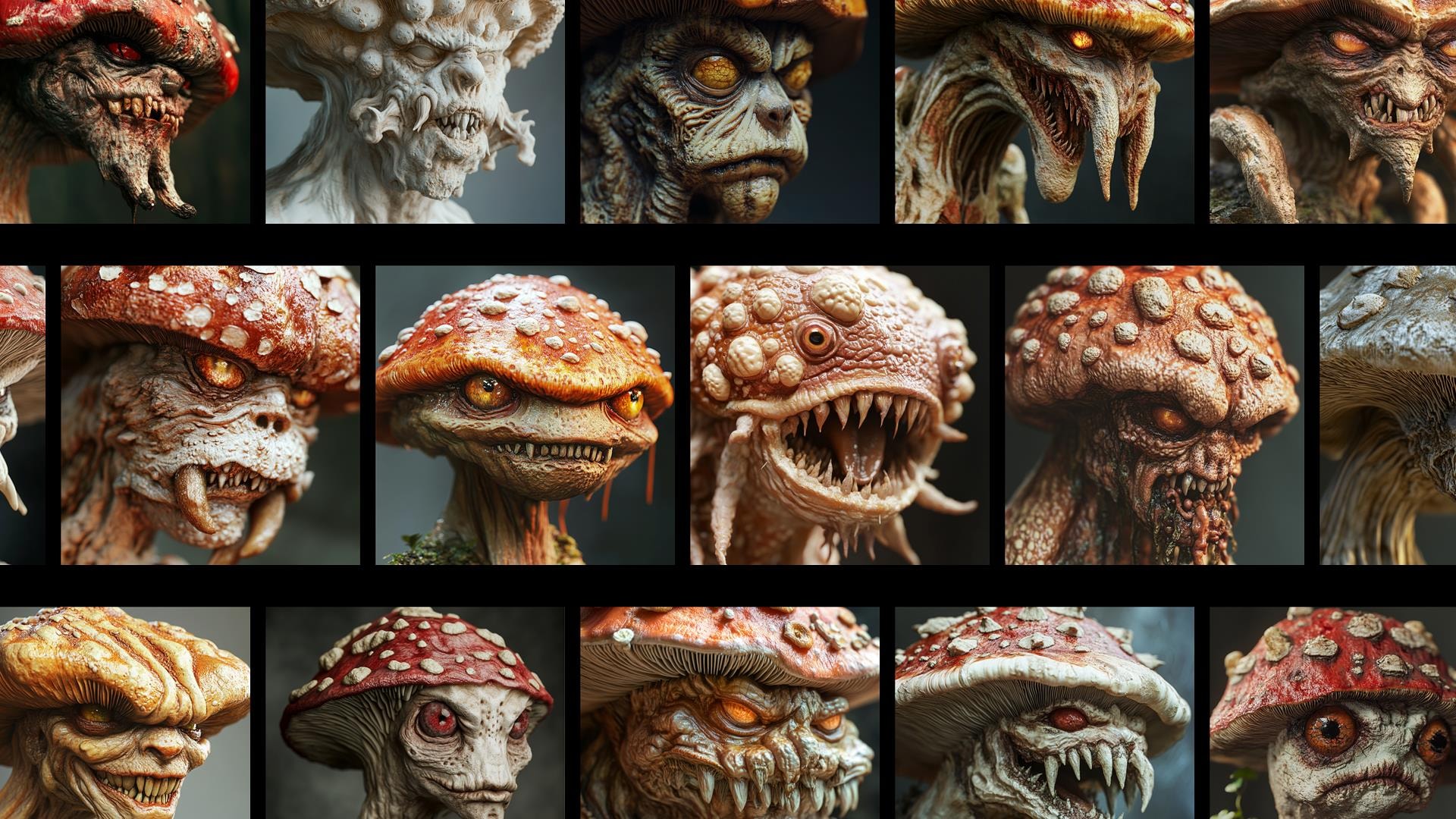 Game Mushrooms Portraits in 2D Assets - UE Marketplace