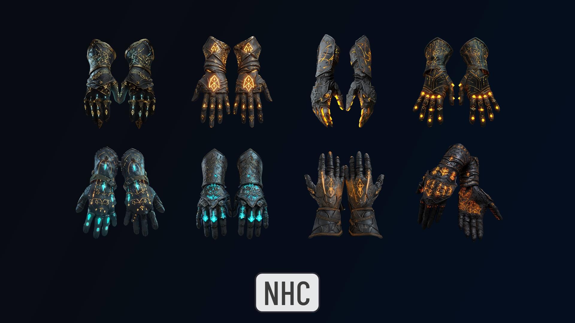 Nhc Fantasy Runic Gloves In 2d Assets Ue Marketplace