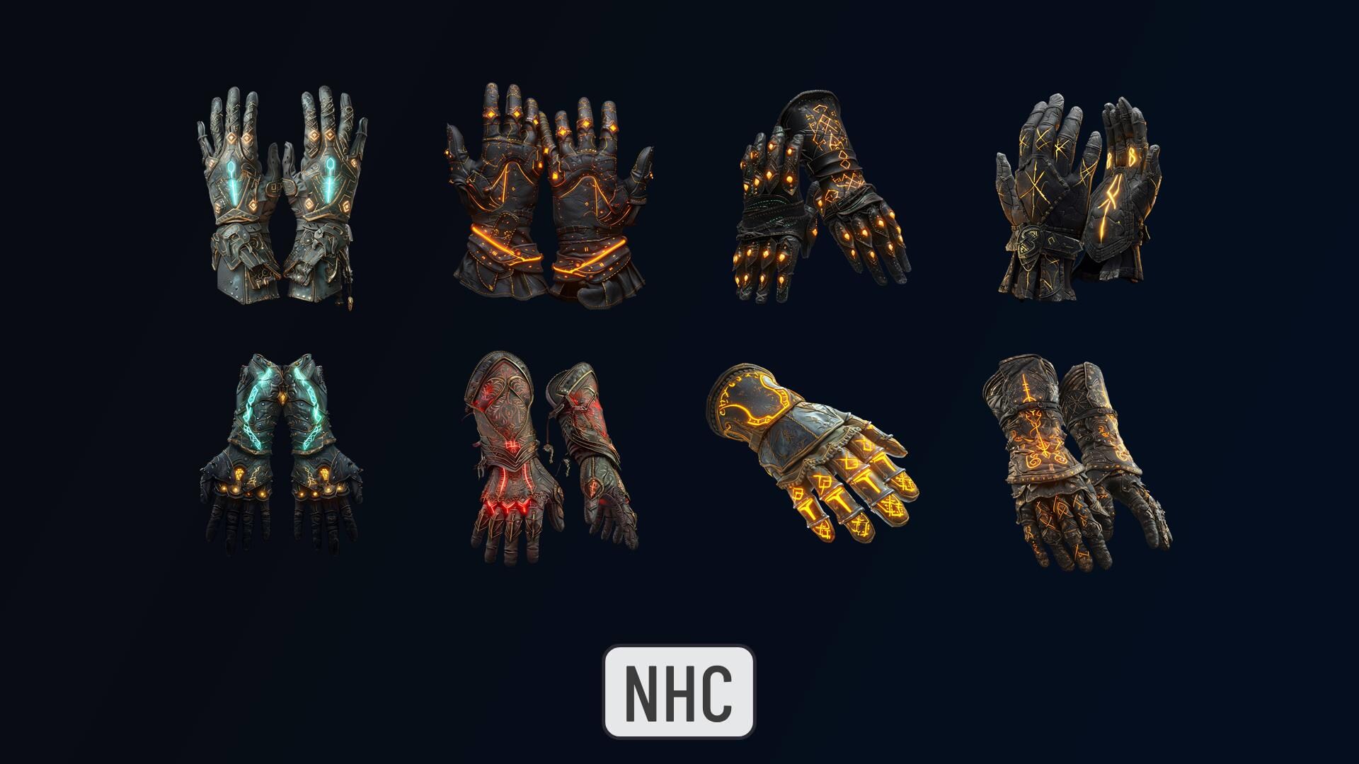 Nhc Fantasy Runic Gloves In 2d Assets Ue Marketplace