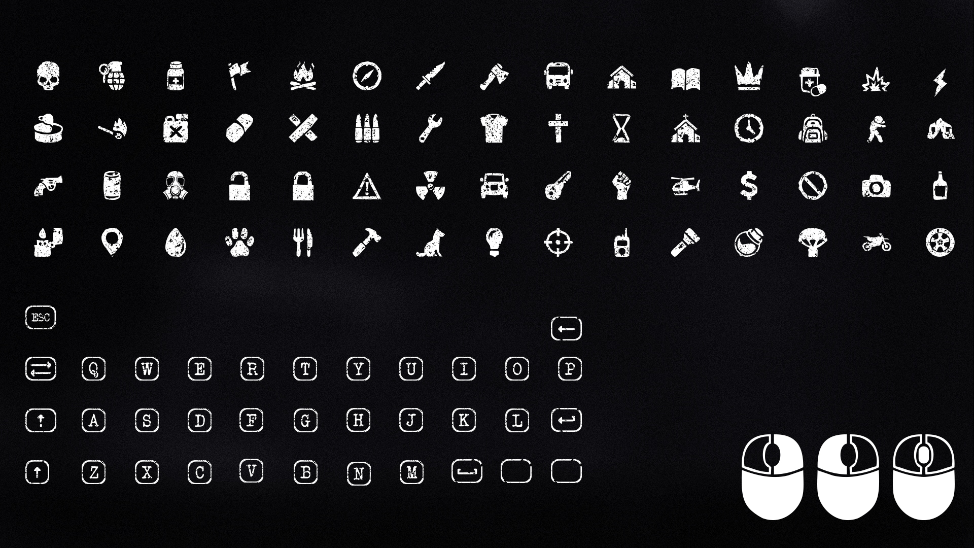 Zombie Game UI Icons and Elements (Textures + Editable PSDs) in 2D ...