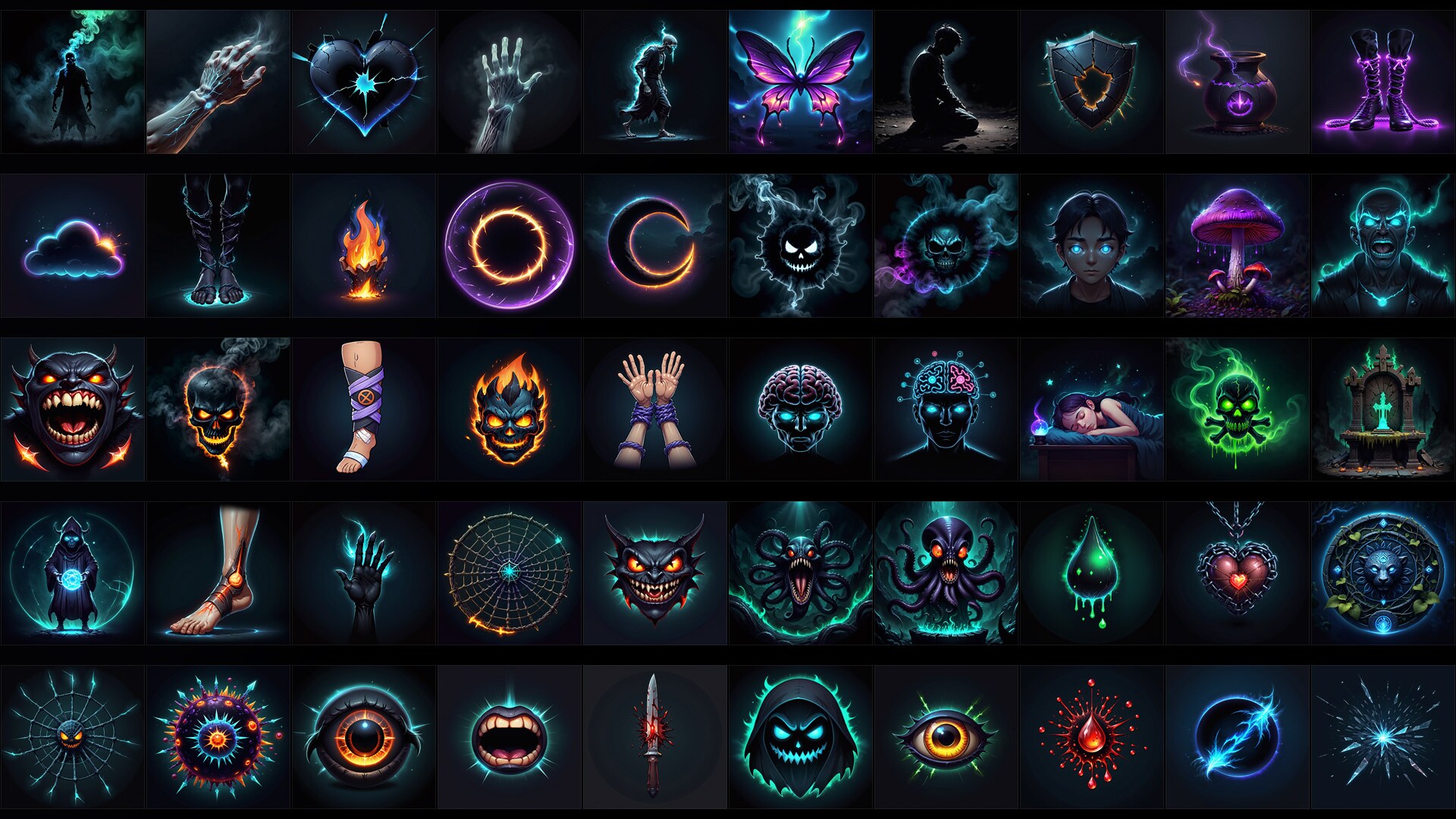 Magic Spell Icons Pack27 - Debuff in 2D Assets - UE Marketplace