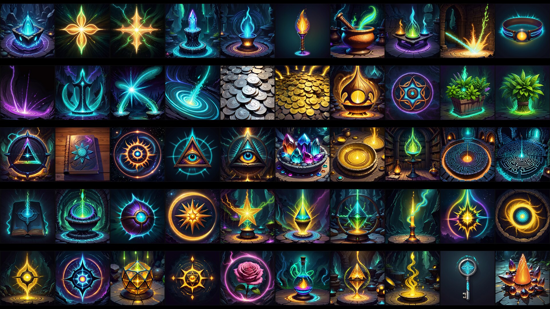 Magic Spell Icons Pack30 - Alchemy in 2D Assets - UE Marketplace