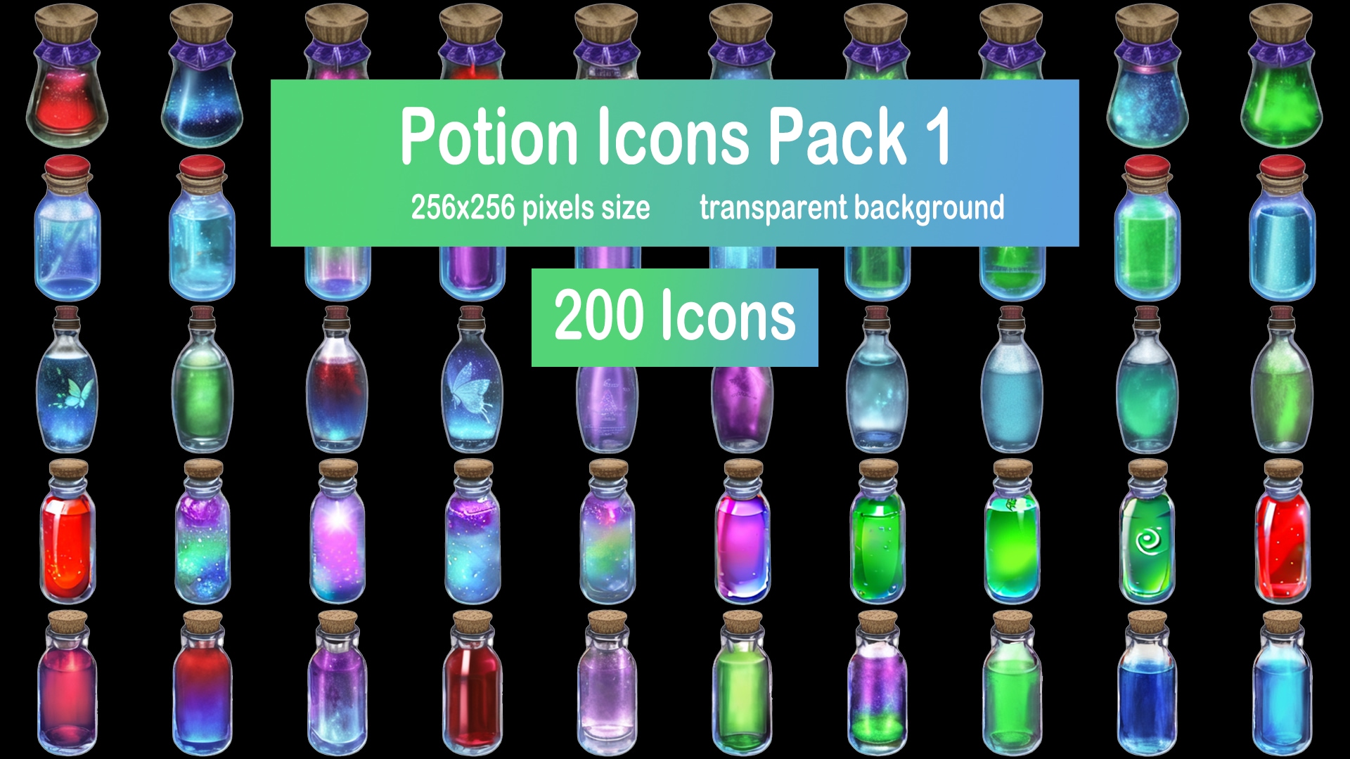 Potion Icons Pack1 in 2D Assets - UE Marketplace