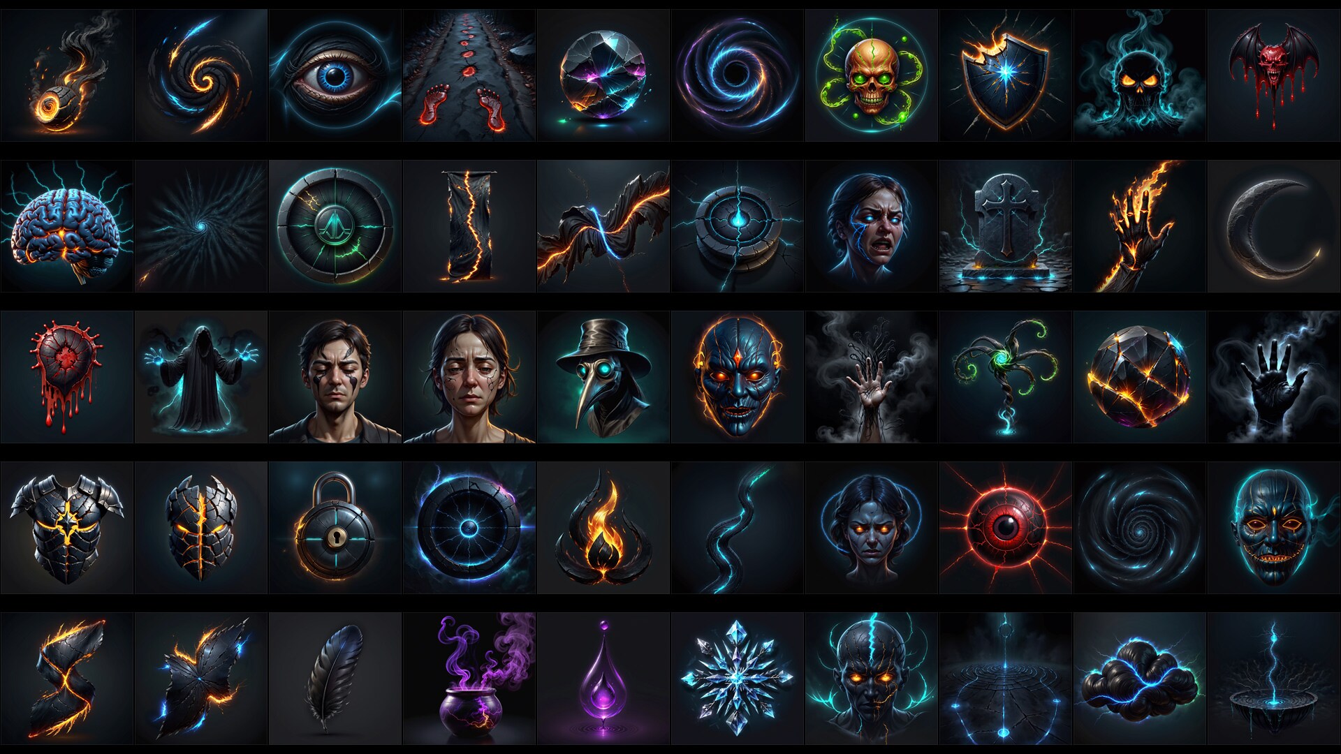 Realistic Magic Spell Icons Pack9 - Debuff in 2D Assets - UE Marketplace