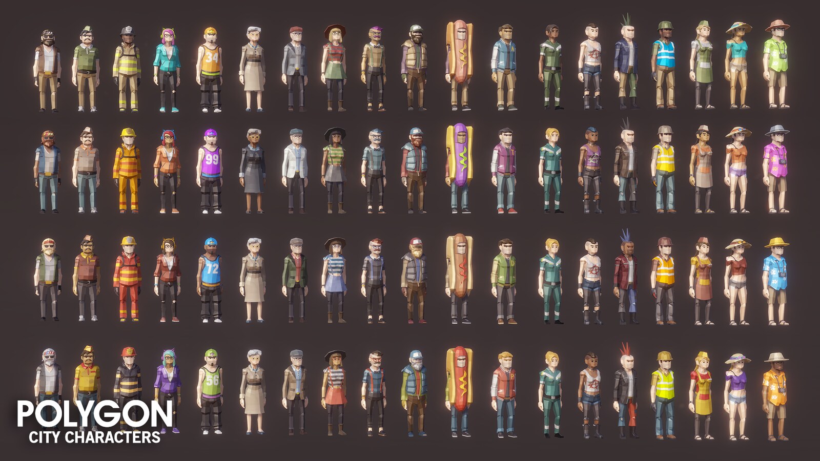 POLYGON City Characters in Characters - UE Marketplace