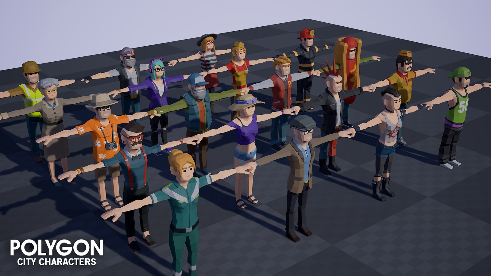POLYGON City Characters in Characters - UE Marketplace