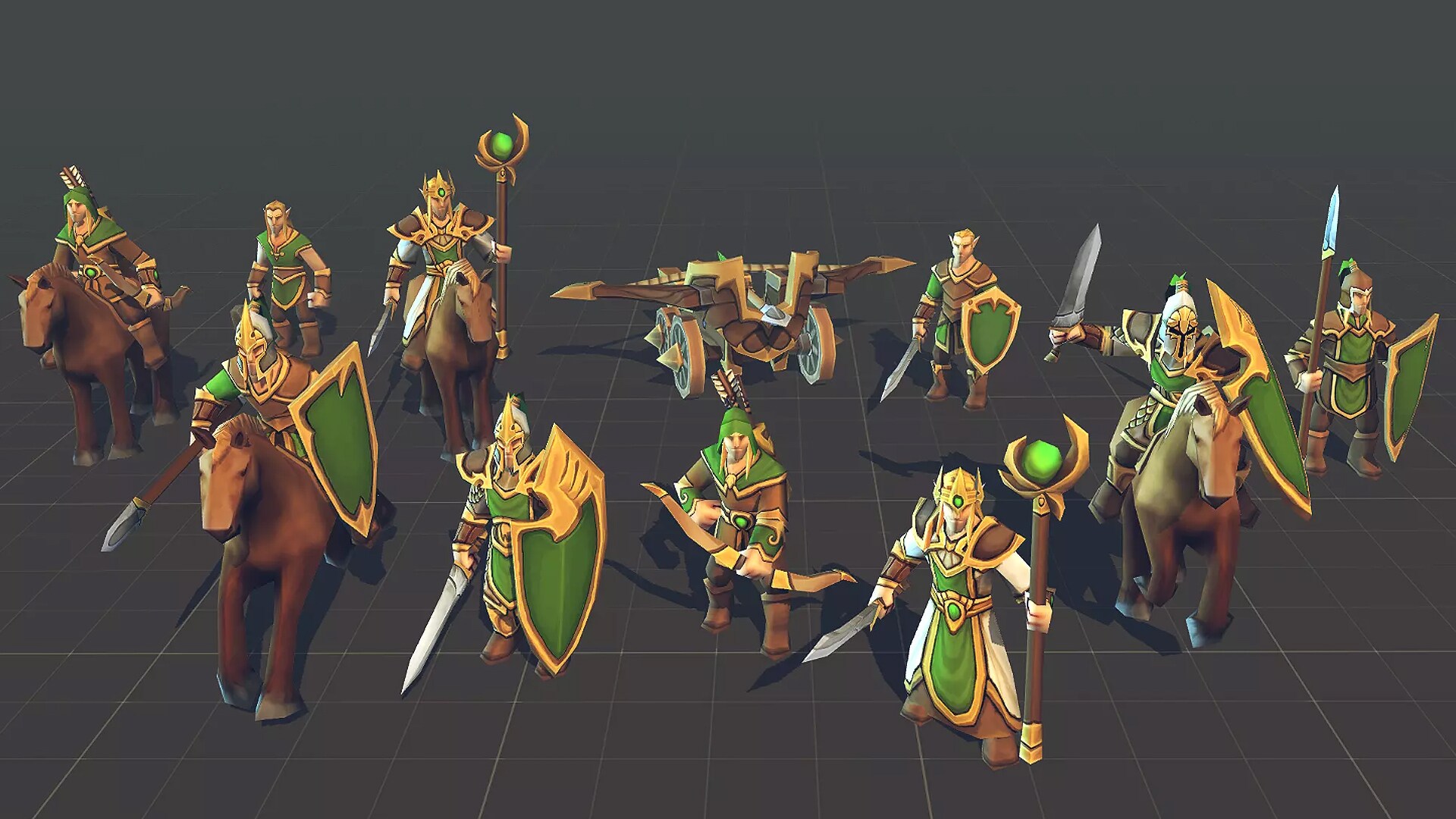 Toon RTS Units - Elves：キャラクター - UE マーケットプレイス