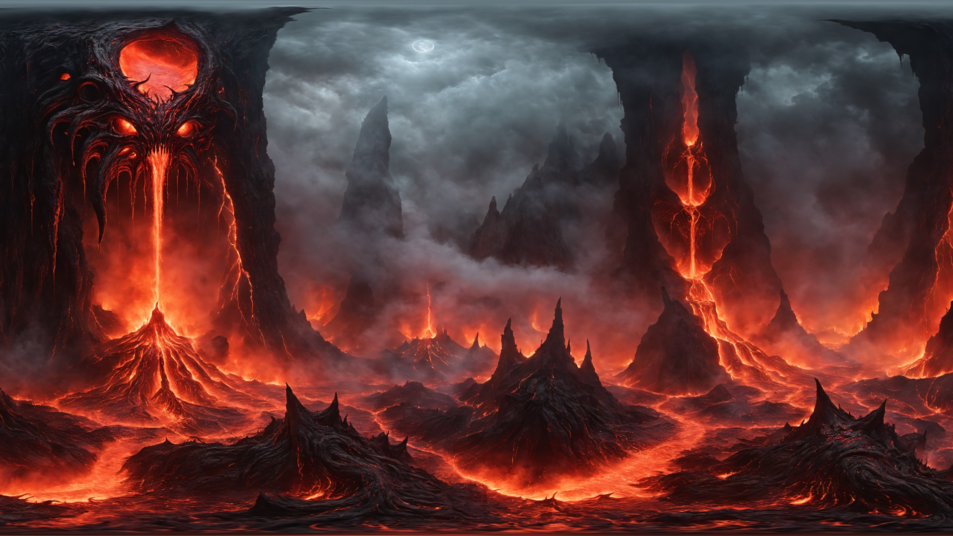 54 HDRIs Hell Panoramas Digital Paintings in Textures - UE Marketplace