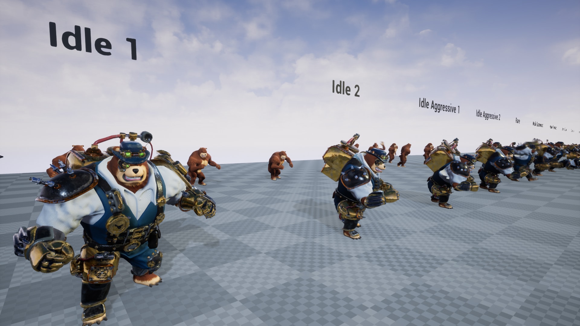 [RPG Animset] Steampunk Bear - Fight & Movement in Characters - UE ...