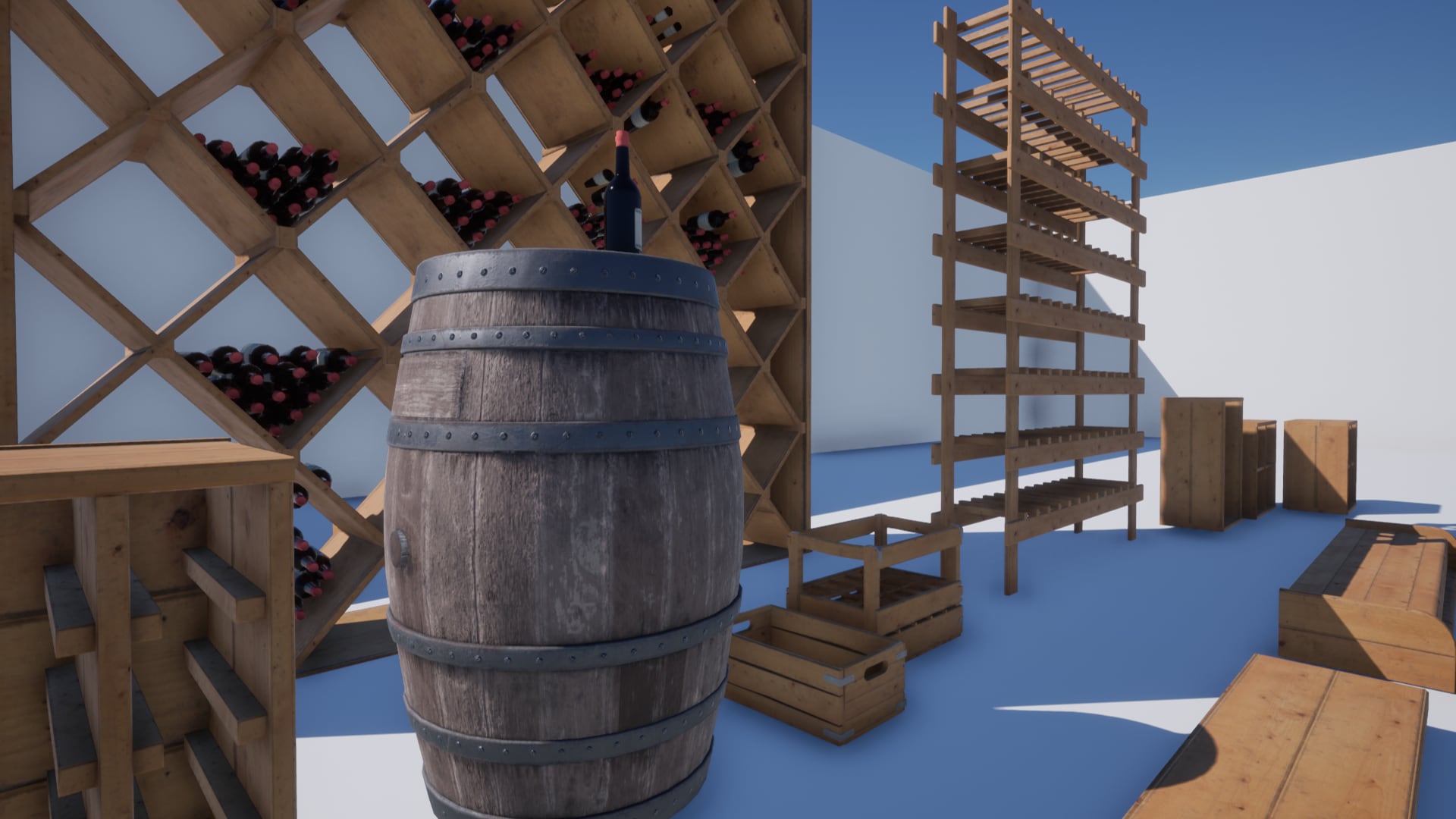 Wine Shelves in Props - UE Marketplace